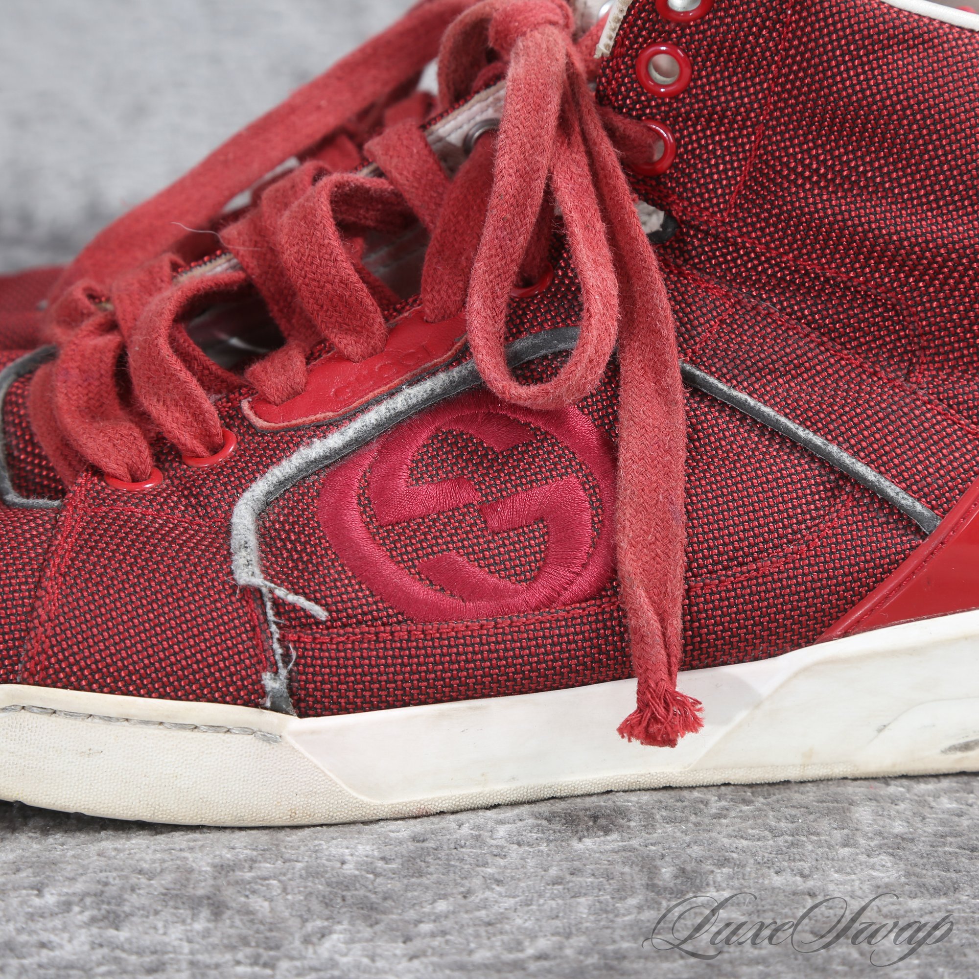 #16 THE ONES EVERYONE WANTS! AUTHENTIC MENS GUCCI MADE IN ITALY RED ...