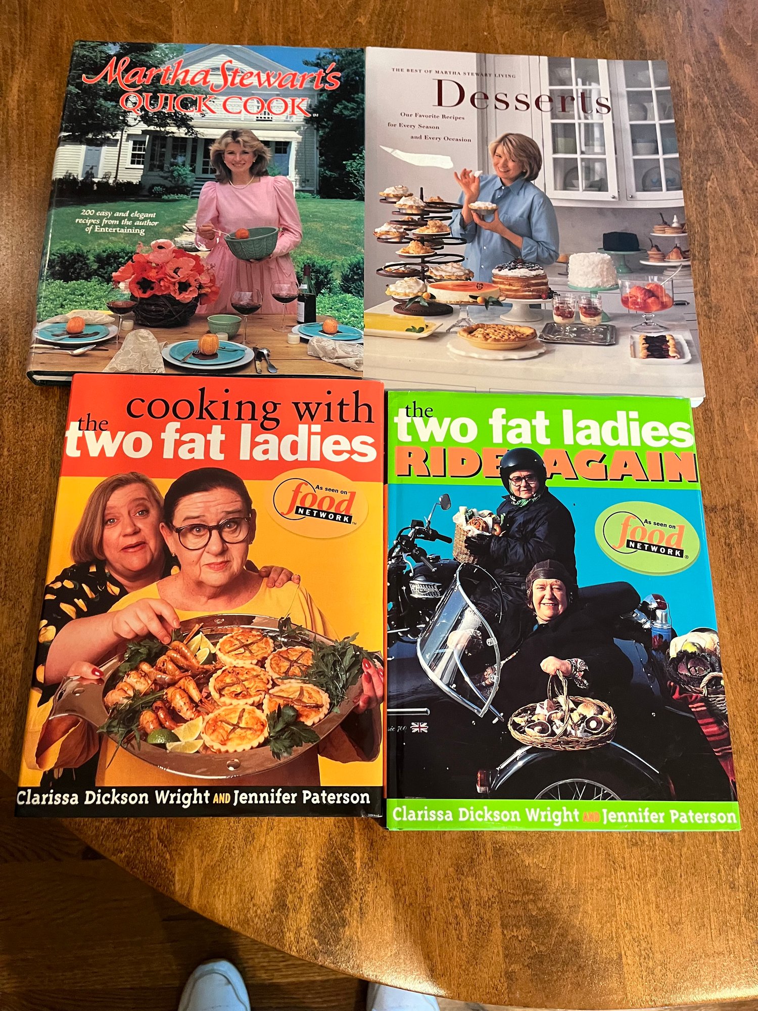4 TV Personalities Cookbooks Includes Two Fat Ladies And Martha Stewart ...