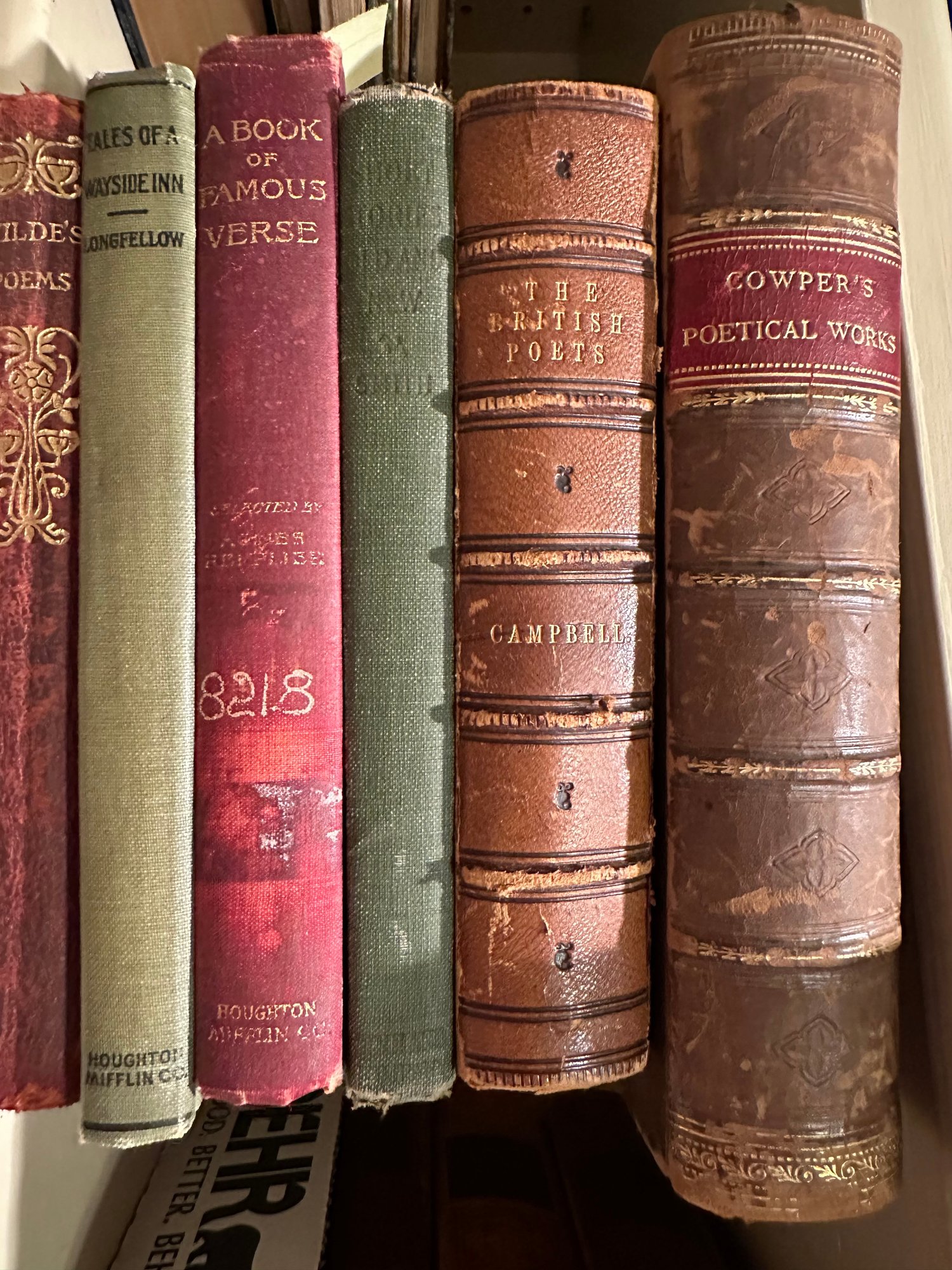 6 Antique Books Including Tales Of A Wayside Inn By Longfellow - O13 ...