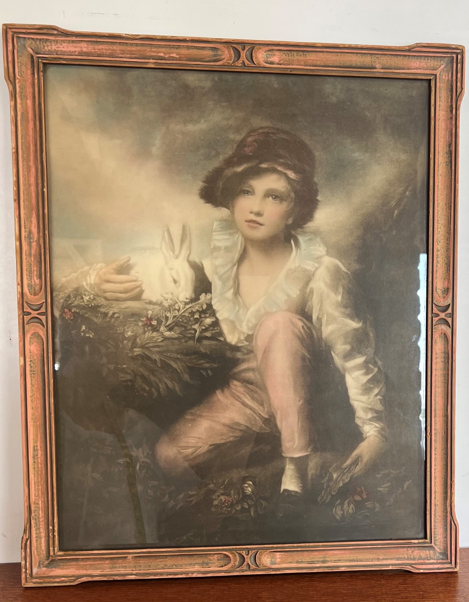 Antique 1925 Henry Raeburn's Boy And Rabbit Original Print In Original ...
