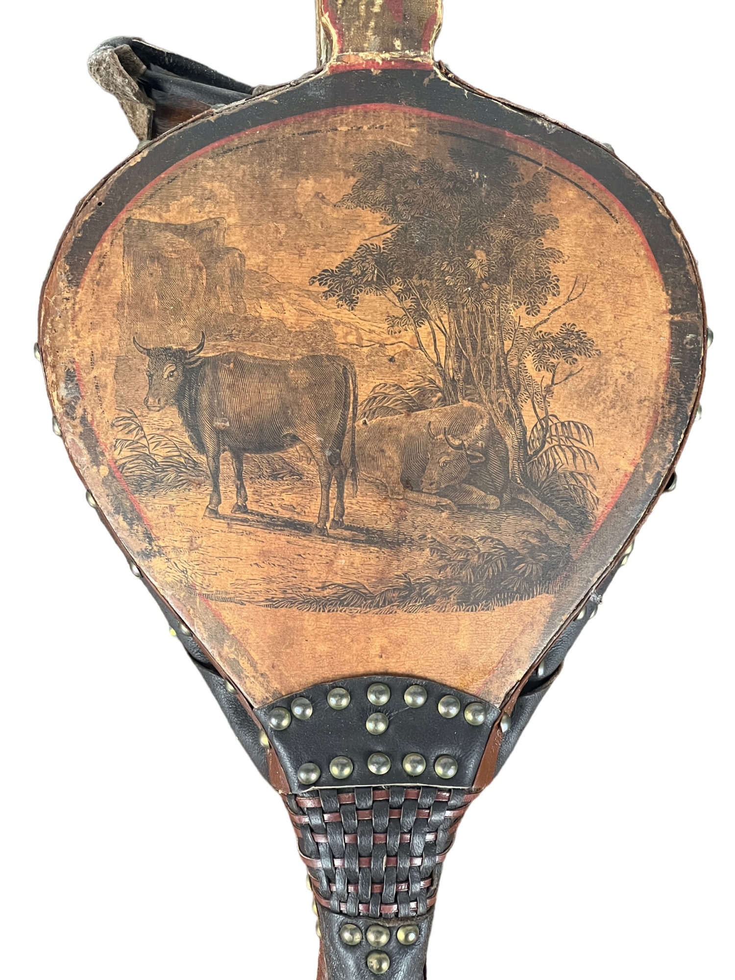 EARLY SMOKE PAINTED BELLOWS with TRANSFER PRINT #38809 | Auctionninja.com