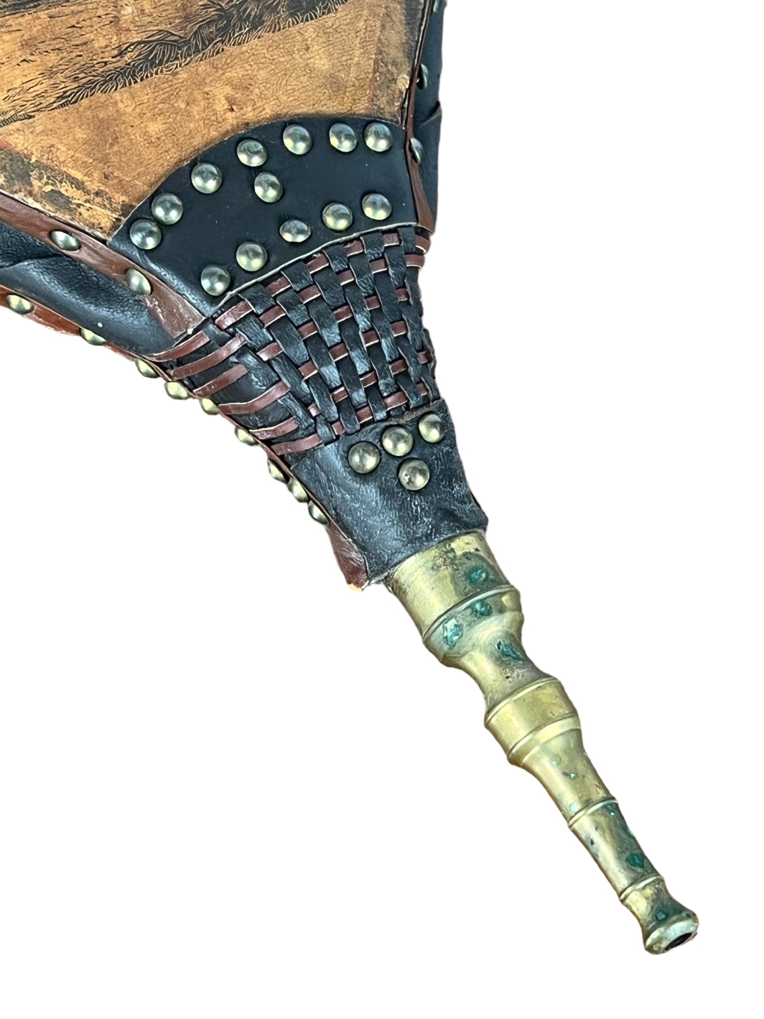 EARLY SMOKE PAINTED BELLOWS with TRANSFER PRINT #38809 | Auctionninja.com