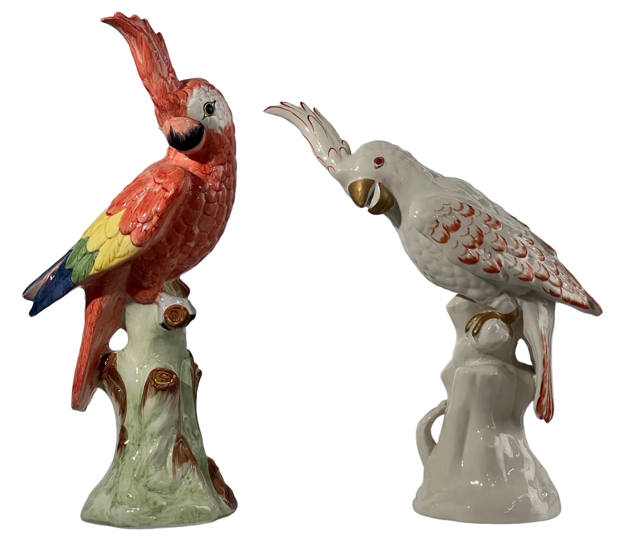 (2) CHELSEA HOUSE CERAMIC PARROTS #39599 | Auctionninja.com