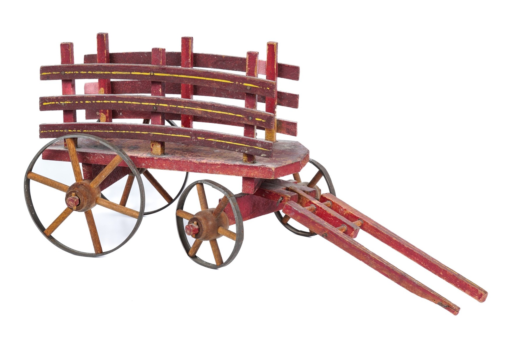 WOODEN HAY WAGON in RED PAINT #40031 | Auctionninja.com