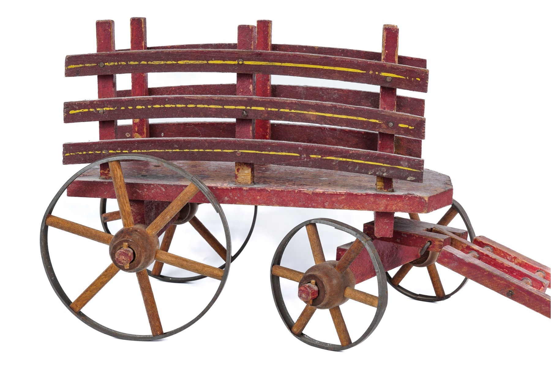 WOODEN HAY WAGON in RED PAINT #40031 | Auctionninja.com