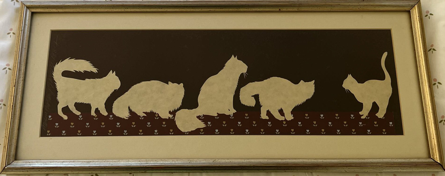 SIGNED ALISON SHRIVER CAT SILHOUETTE #32369 | Auctionninja.com