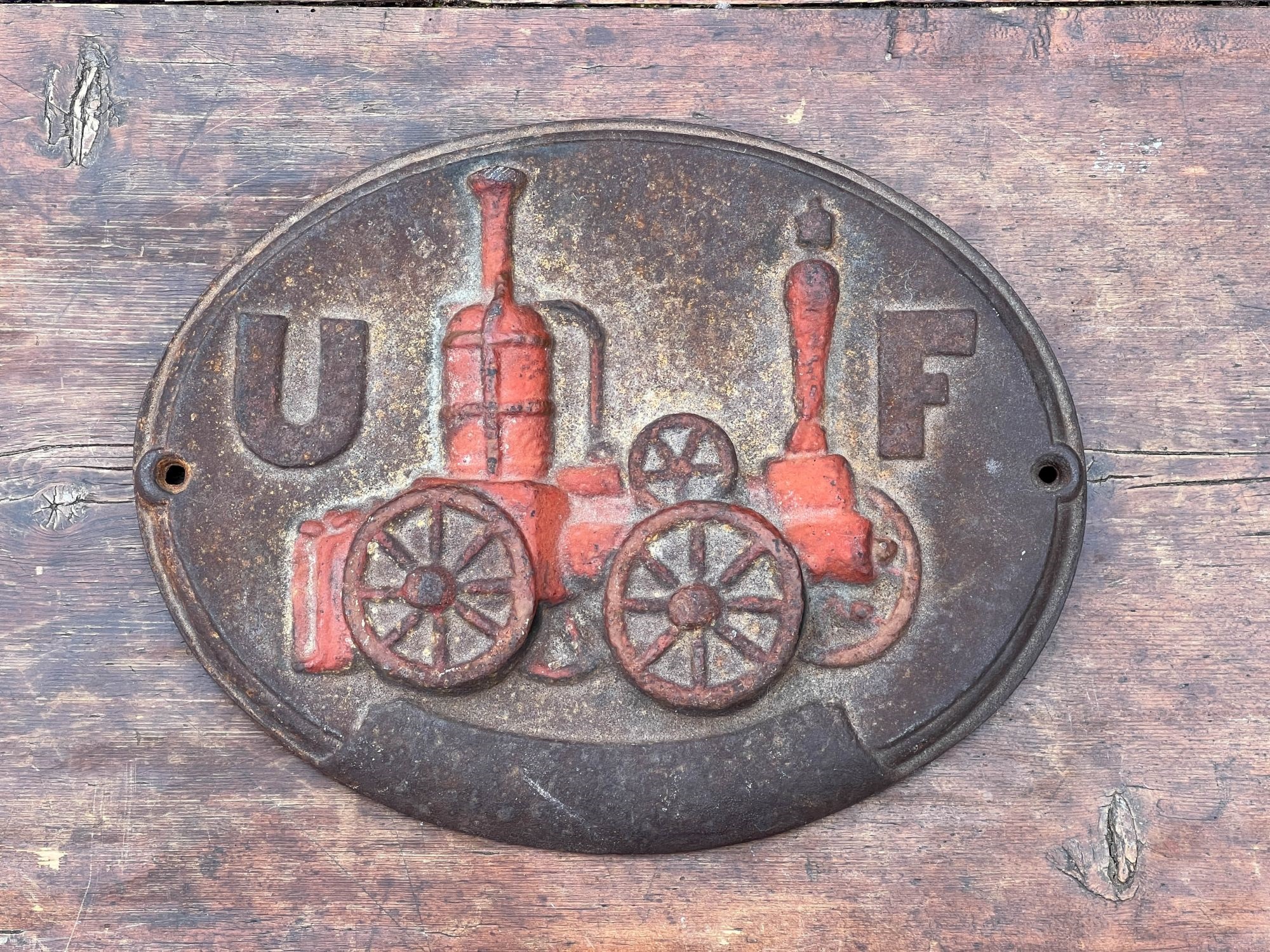 ANTIQUE CAST IRON UNITED FIREMANS INS. FIRE MARKER #36047 ...