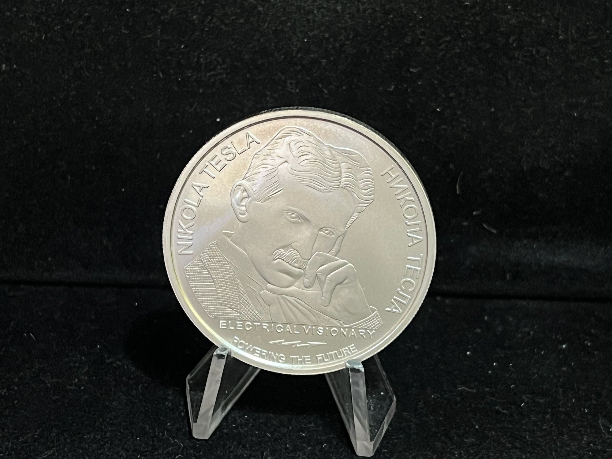 2021 Republic Of Serbia Nikola Tesla One Troy Ounce .999 Fine Silver ...