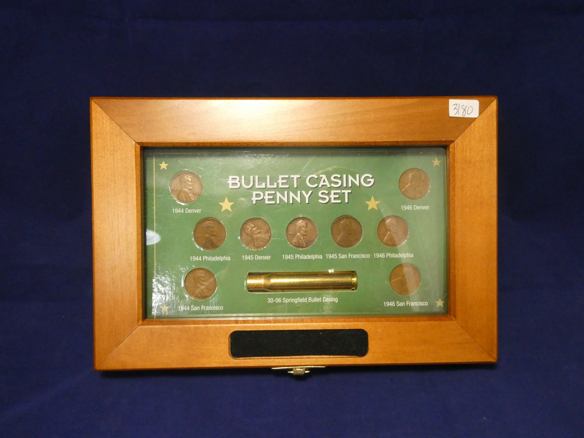 WWII Cent Wartime Bullet Shell Case Lincoln Penny Set 9 Coins In ...