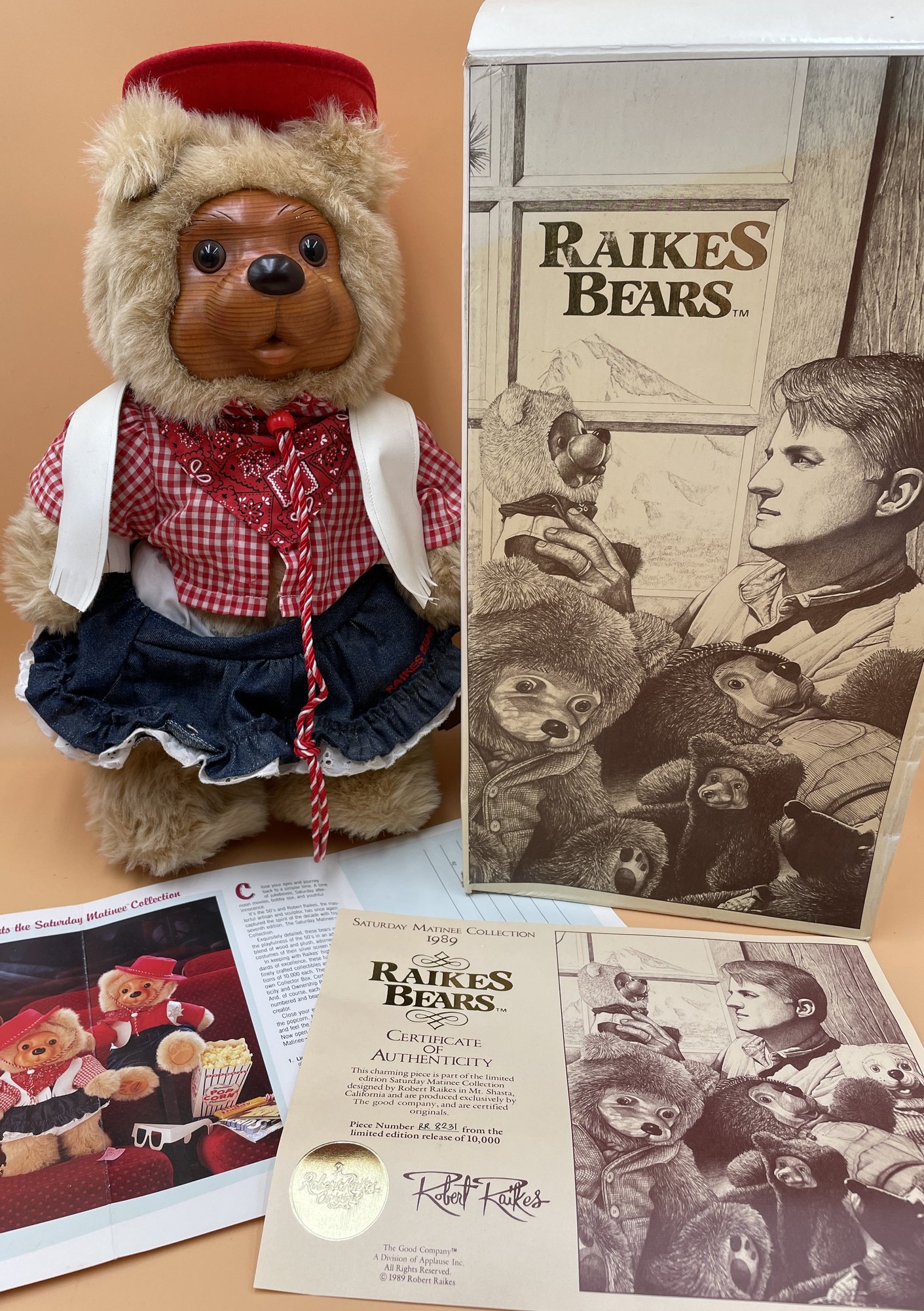 Raikes Bears "Bonnie" #RR 8231/10000 With Certificate Of Authenticity & Original Box DL78 - (DL ...