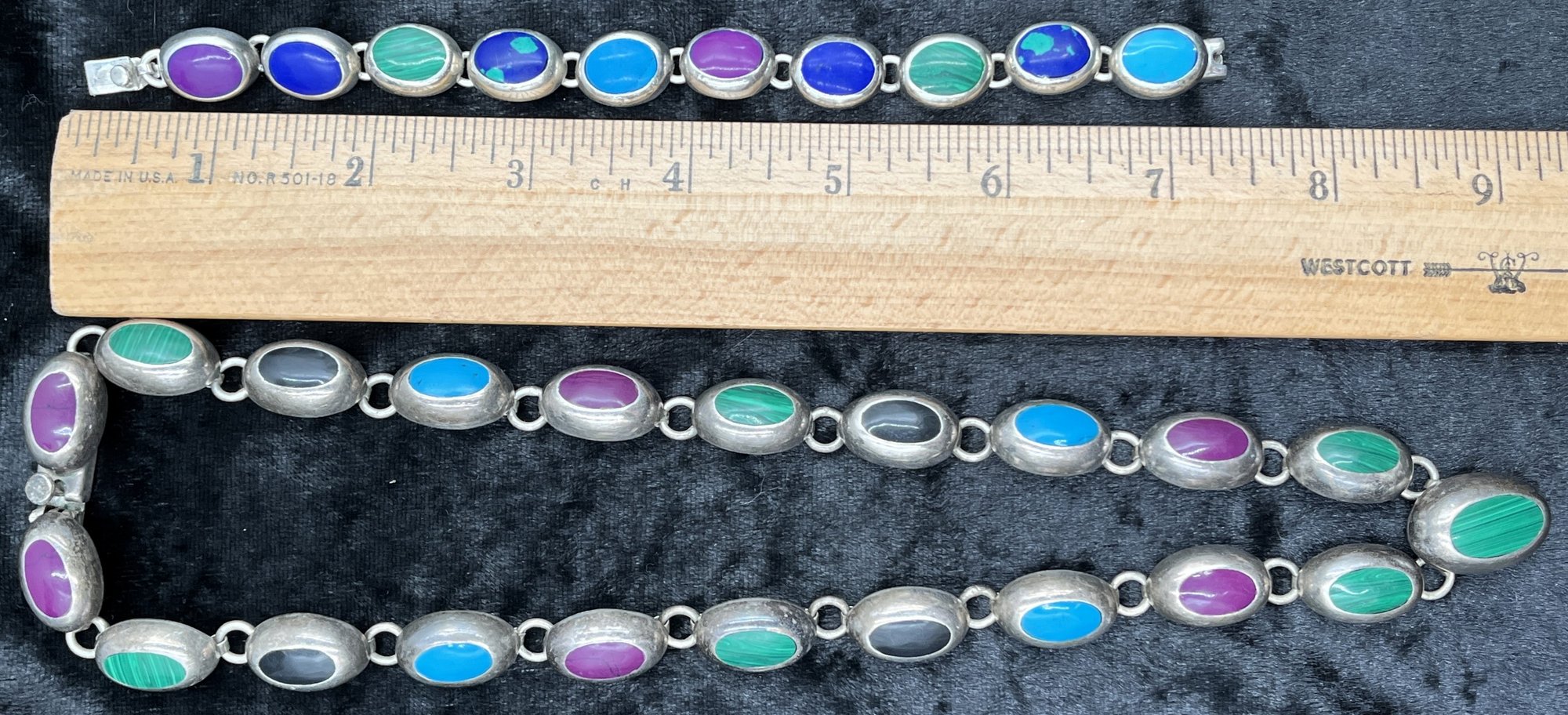 Multi-stone & Sterling Silver Necklace & Bracket J20 - (B1) #29362 ...