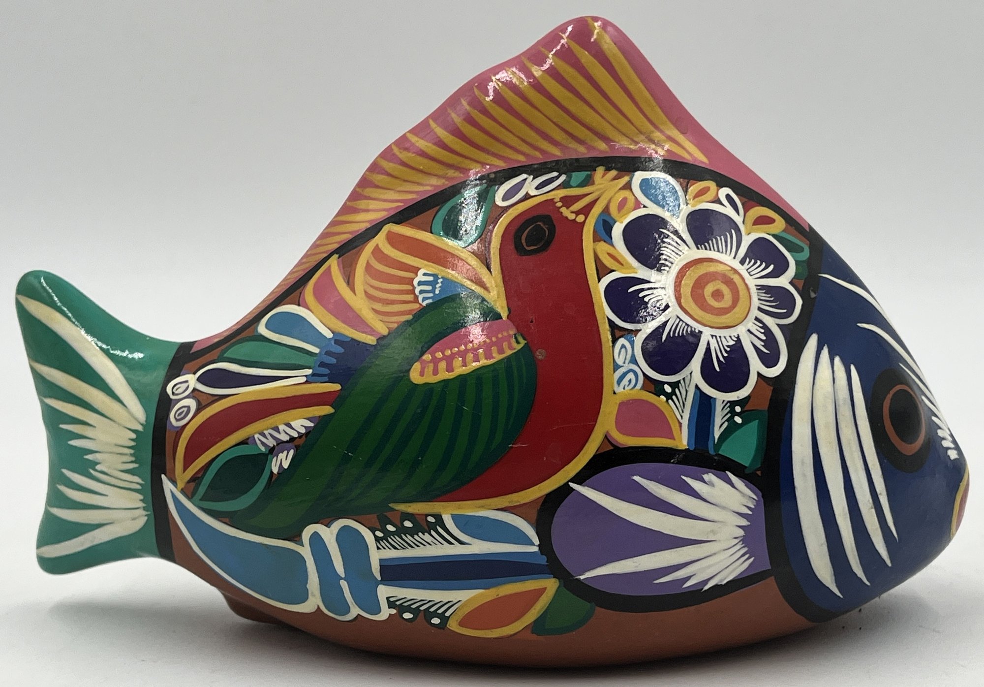 Hand Painted Clay Fish #29676 | Auctionninja.com