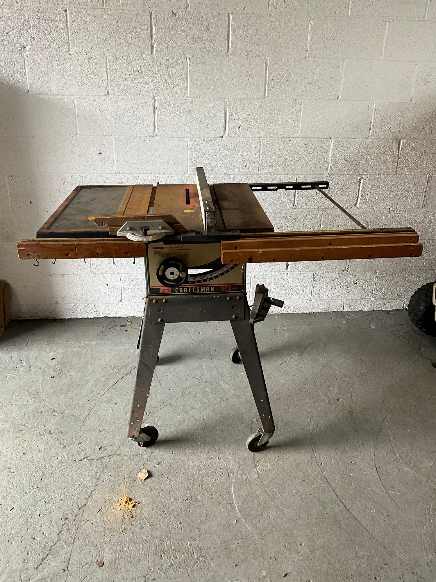 Sears Craftsman 10" Table Saw Model 113.298151 On Casters #24898 ...