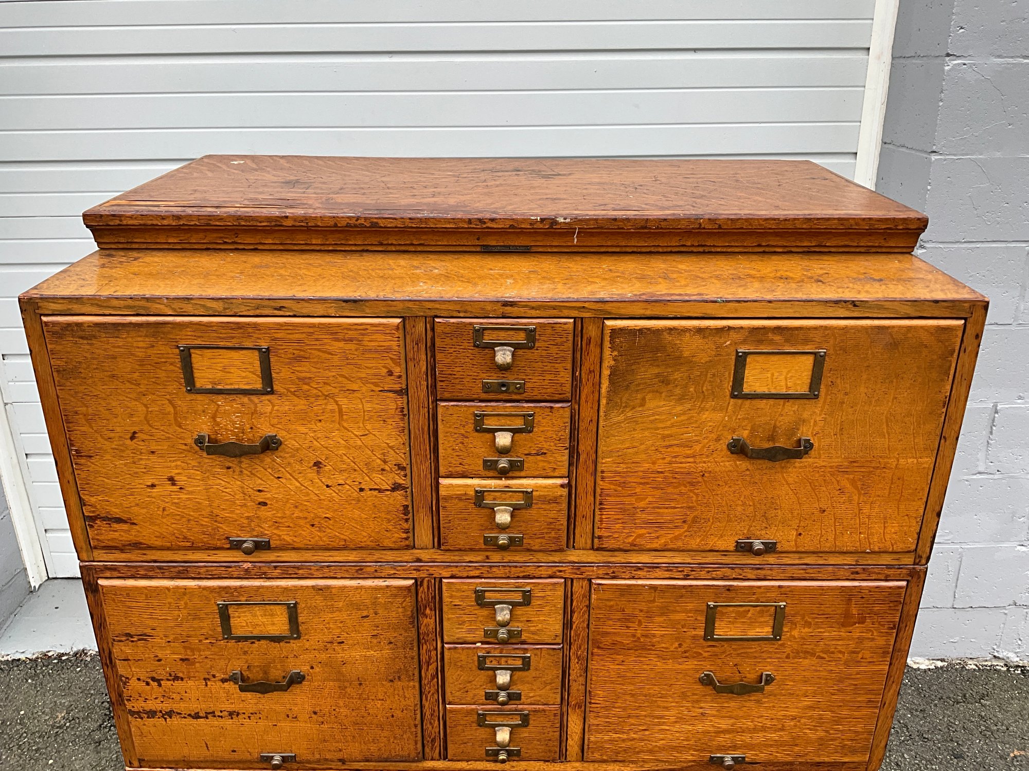 Antique Oak Stacking File Cabinet #19755 | Auctionninja.com