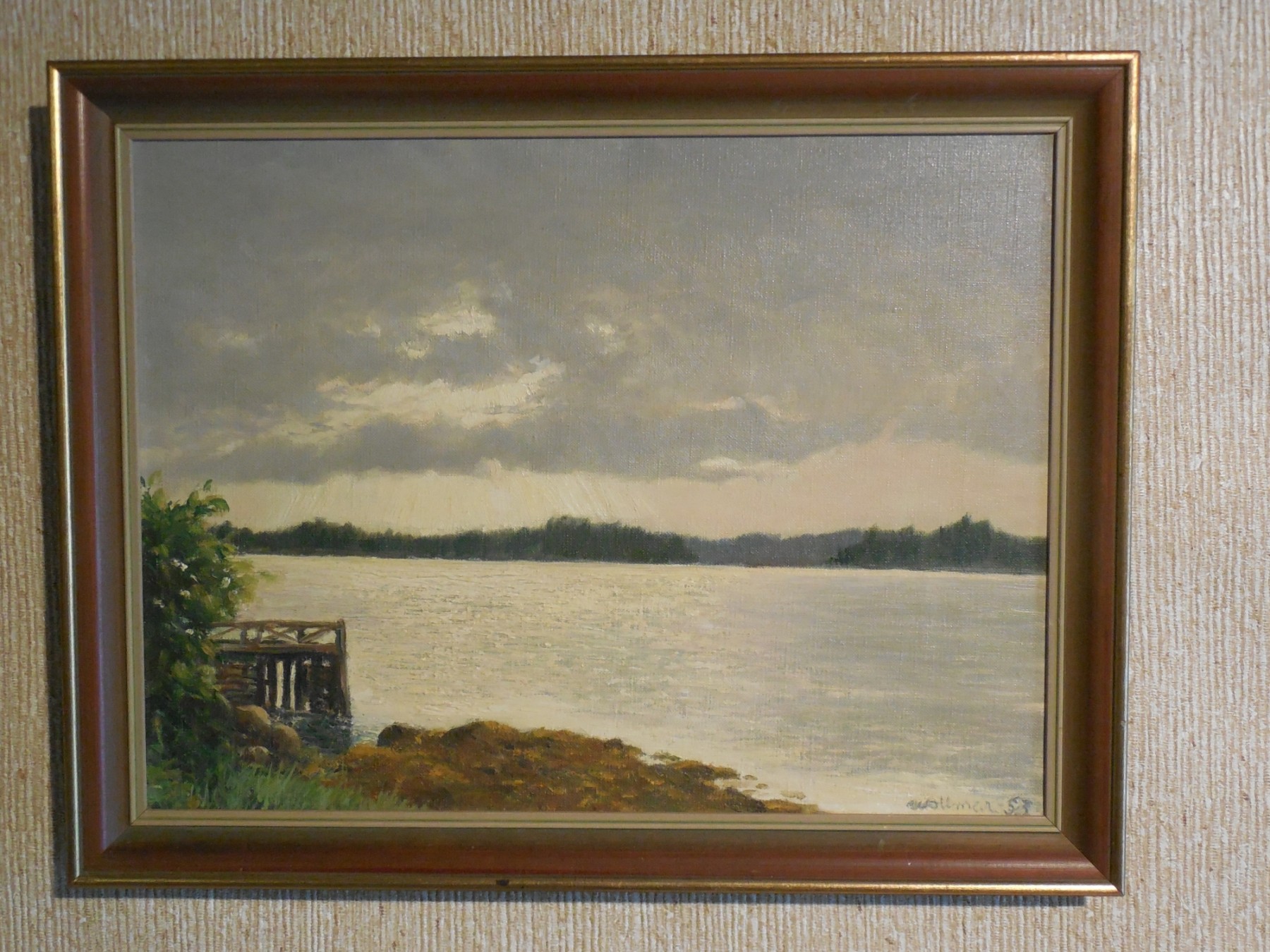 GUSTAF WOLLMAR (1880-1971) Sweden Original Oil Painting Reflective ...