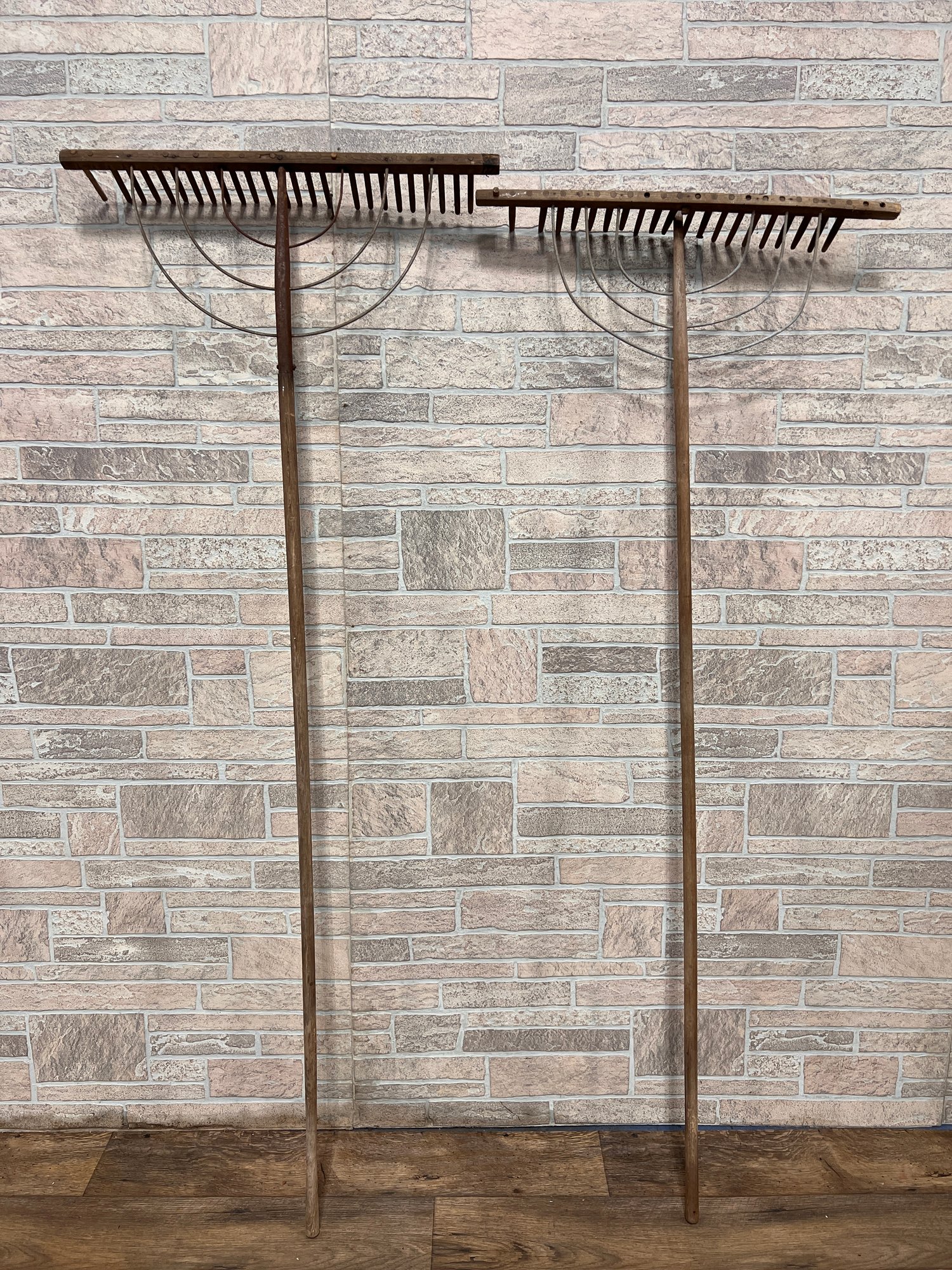 Pair Of Antique Wood Rakes #97135 | Auctionninja.com