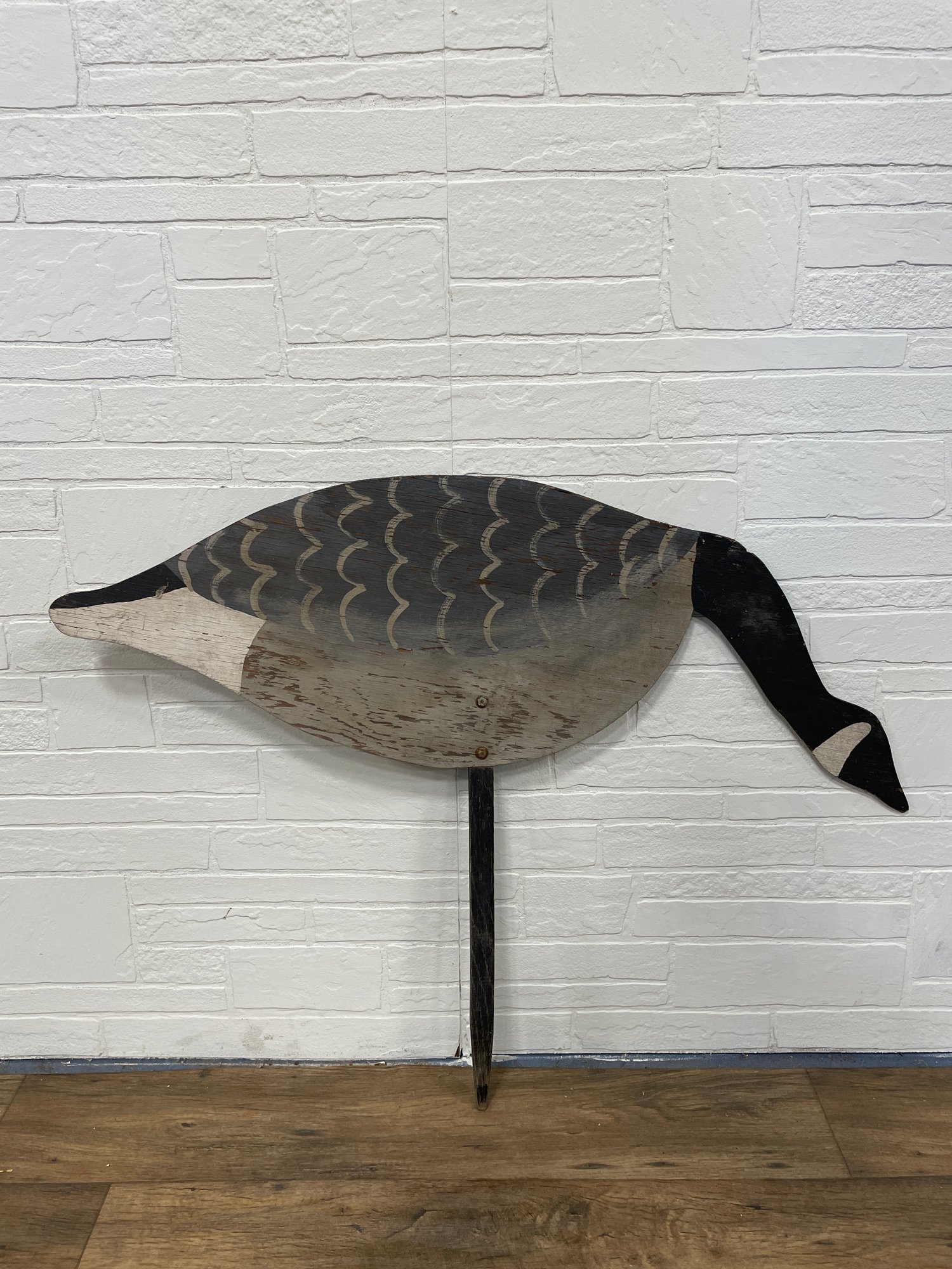 Folk Art Hand Painted Yard Goose #102840 | Auctionninja.com