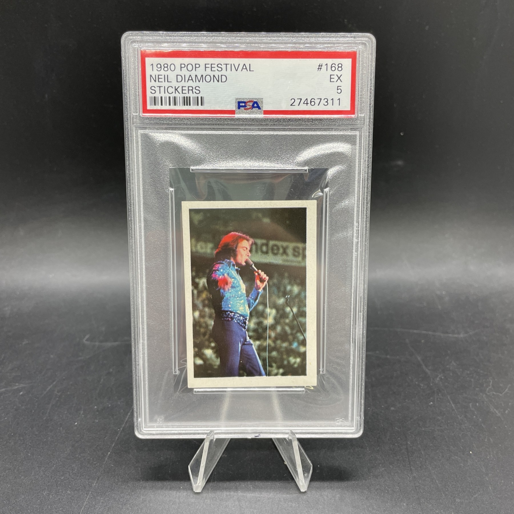 1980 Pop Festival Neil Diamond Stickers PSA EX 5 Low Population! Hard ...