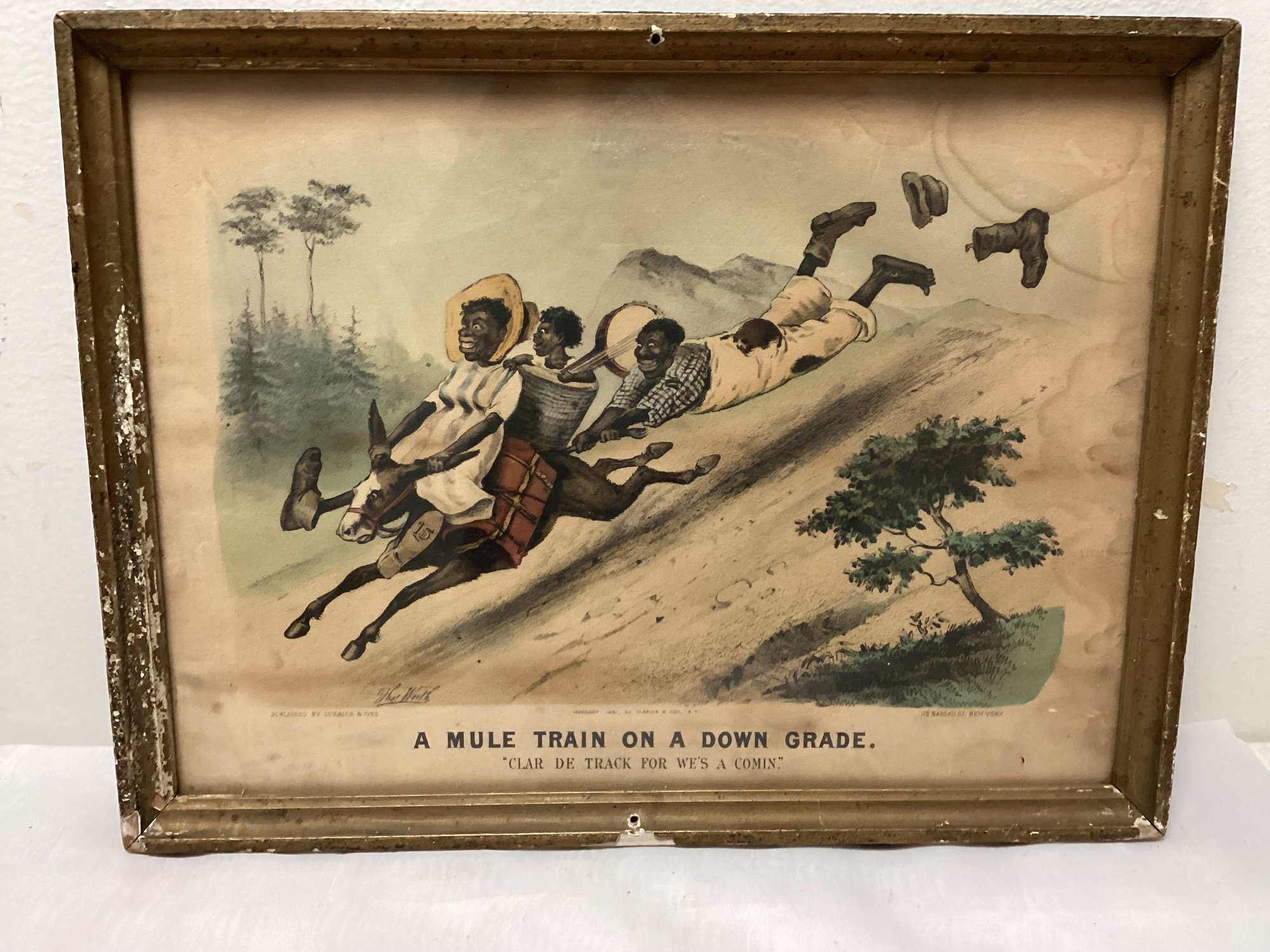 Currier & Ives "a Mule Train On A Down Grade" Artwork #25056 ...