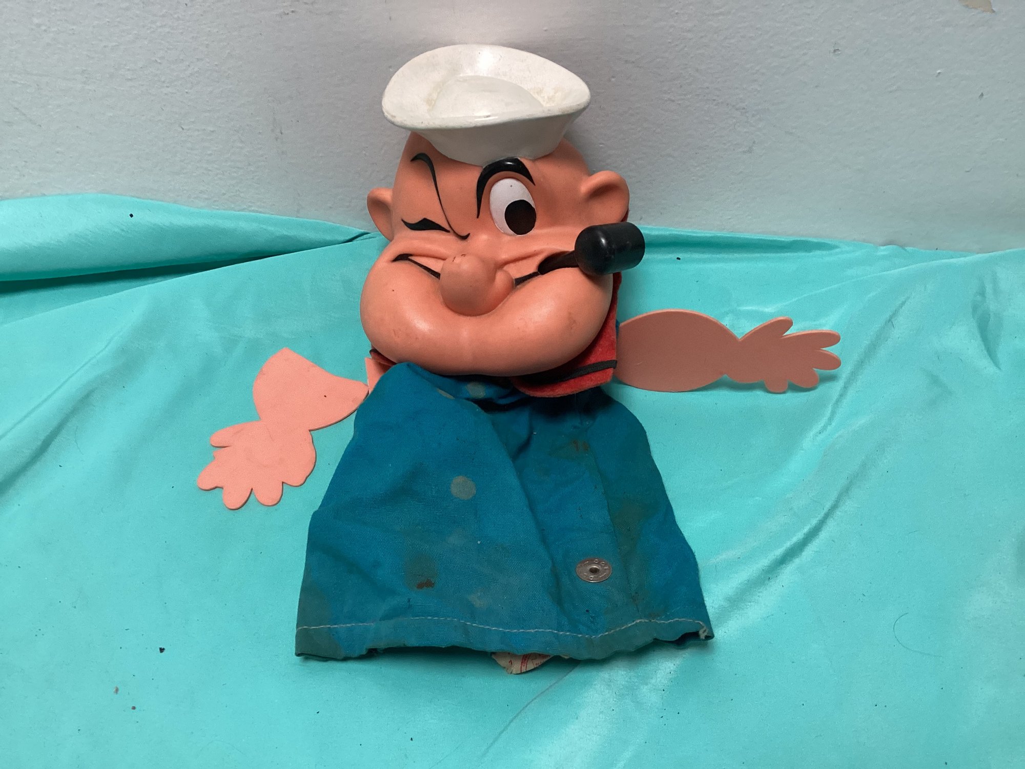 1967 Mattel Popeye The Sailorman Hand Puppet #19191 | Auctionninja.com