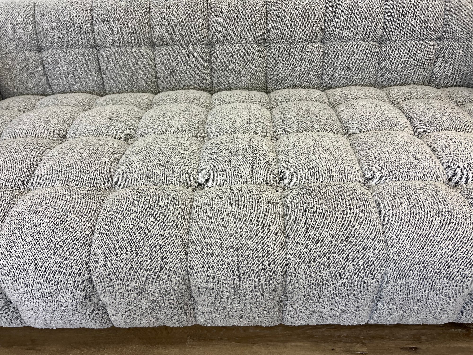 NEW! Modshop Delano Gray Boucle Sofa With Brass Frame #5250 ...