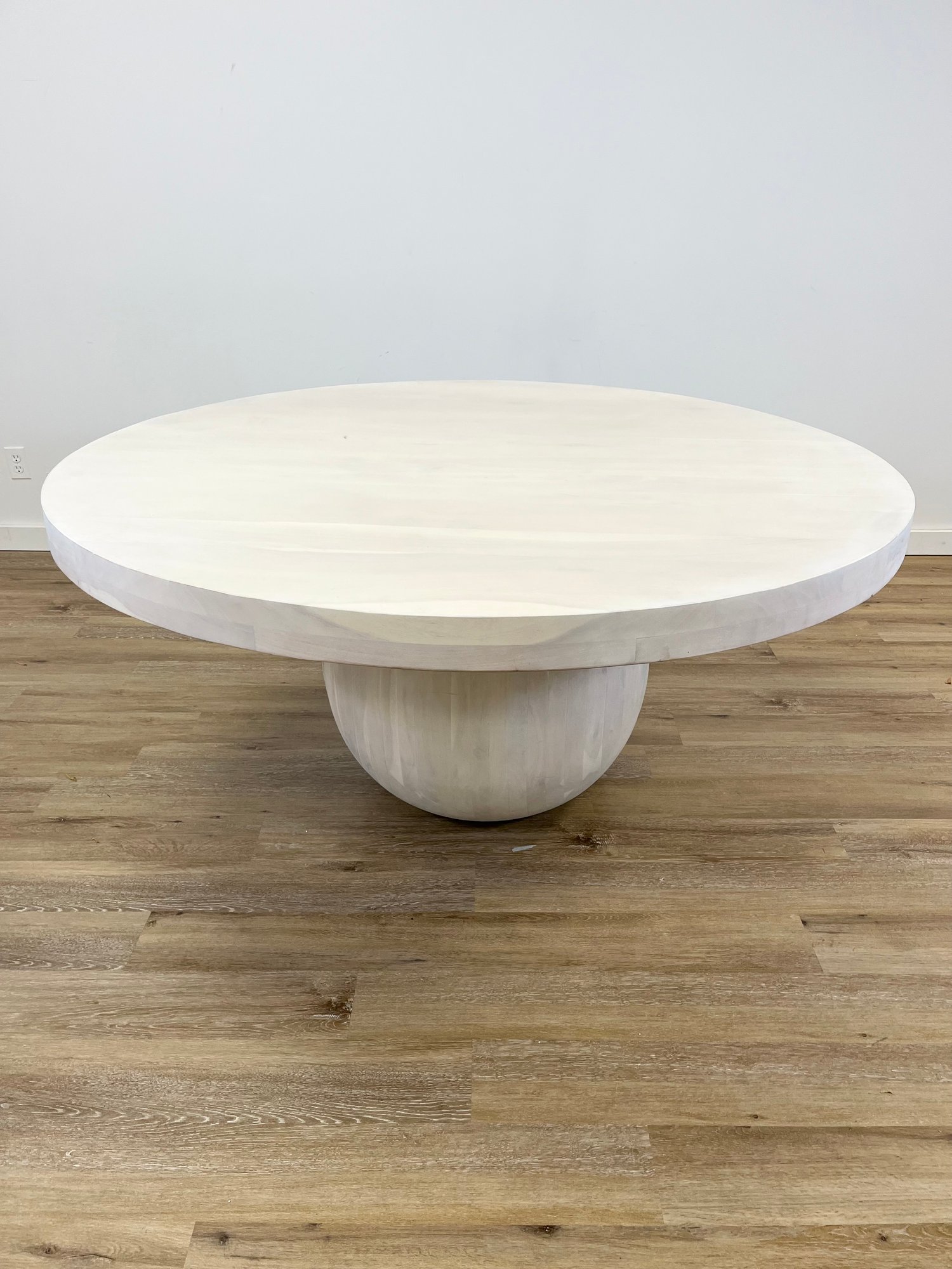 New! Modshop 5' Round Globe Dining Table In Bleached Acacia #5268 ...