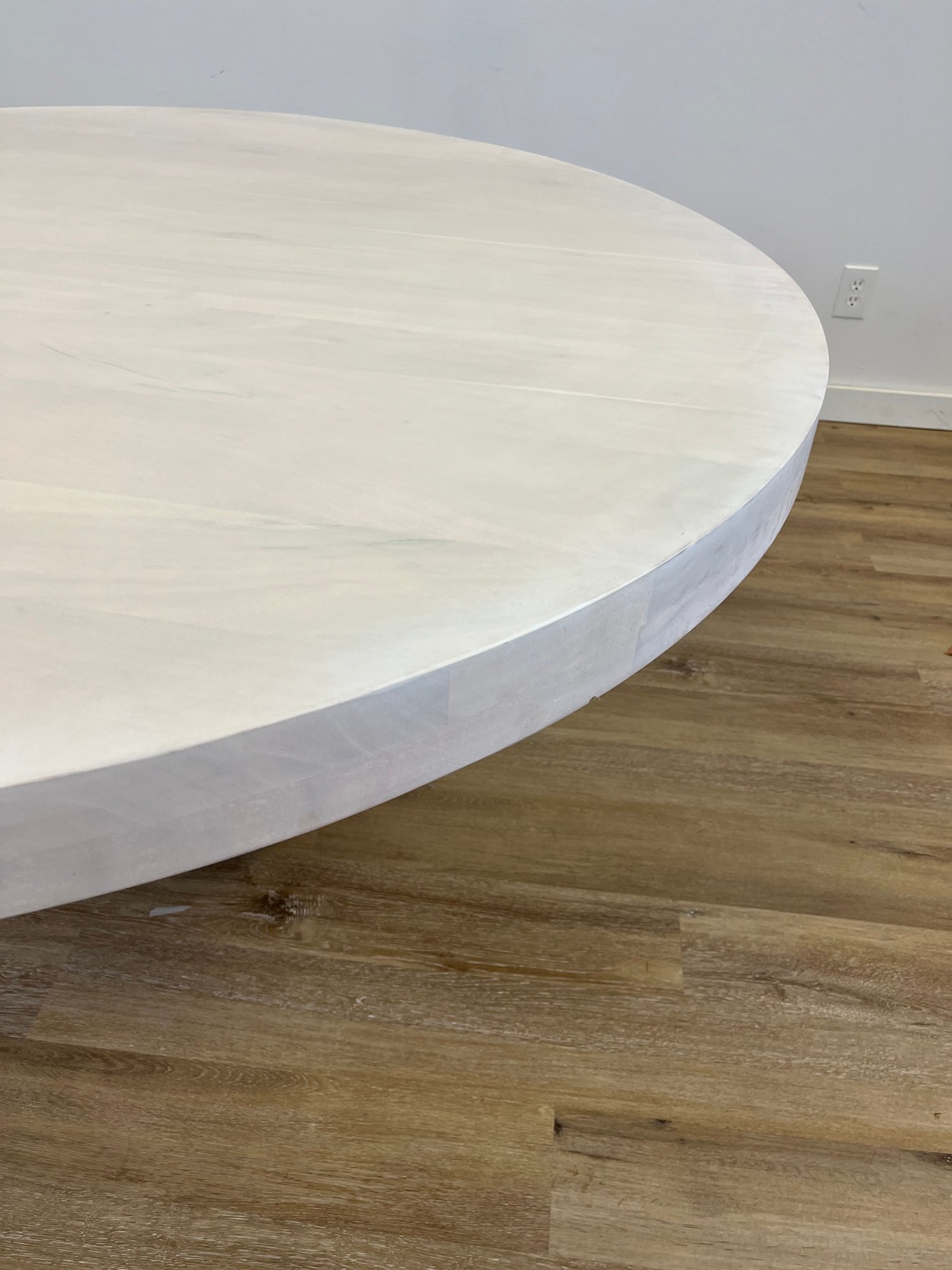 New! Modshop 5' Round Globe Dining Table In Bleached Acacia #5268 ...
