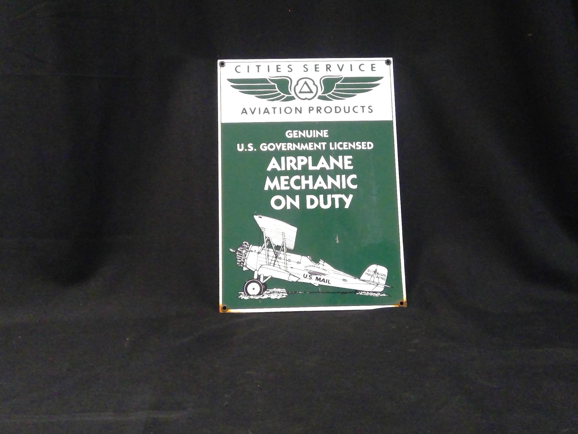 Vintage Airplane Mechanic Sign #2358 | Auctionninja.com