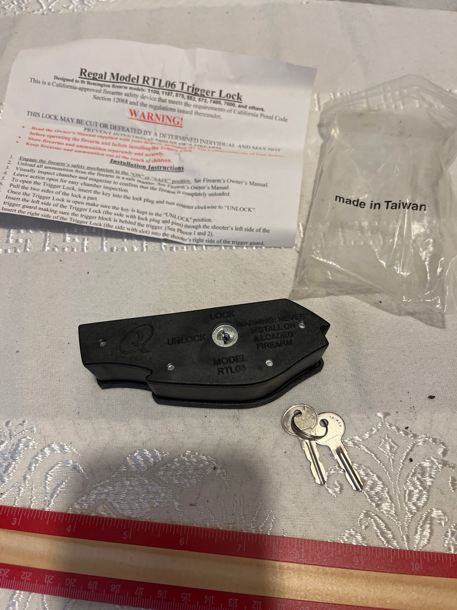 Regal Model RTL06 Trigger Lock For Remington Shotguns And Rifles With 2 ...