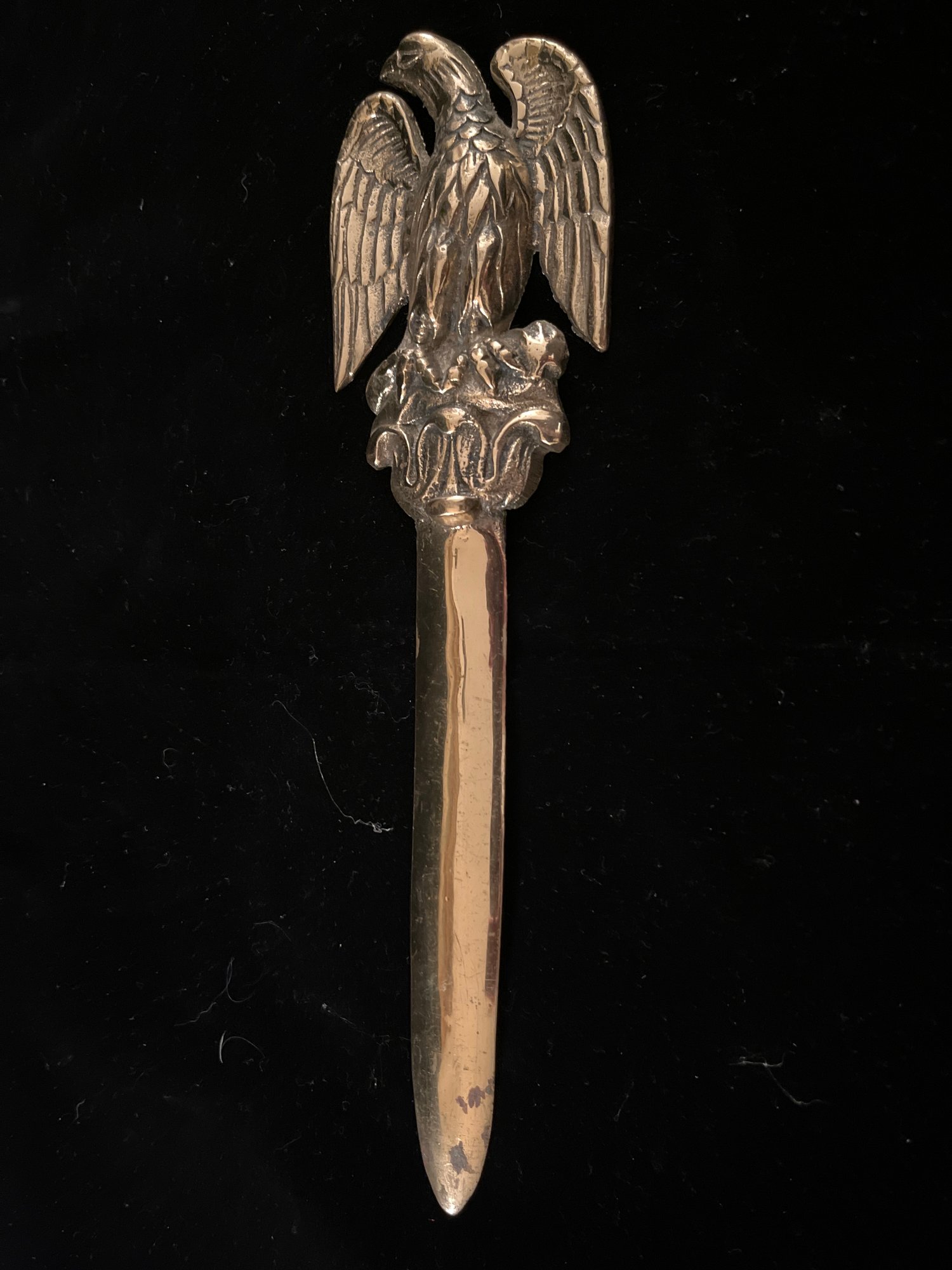 Vintage 9 Inch Brass Eagle Letter Envelope Opener #12685 | Auctionninja.com