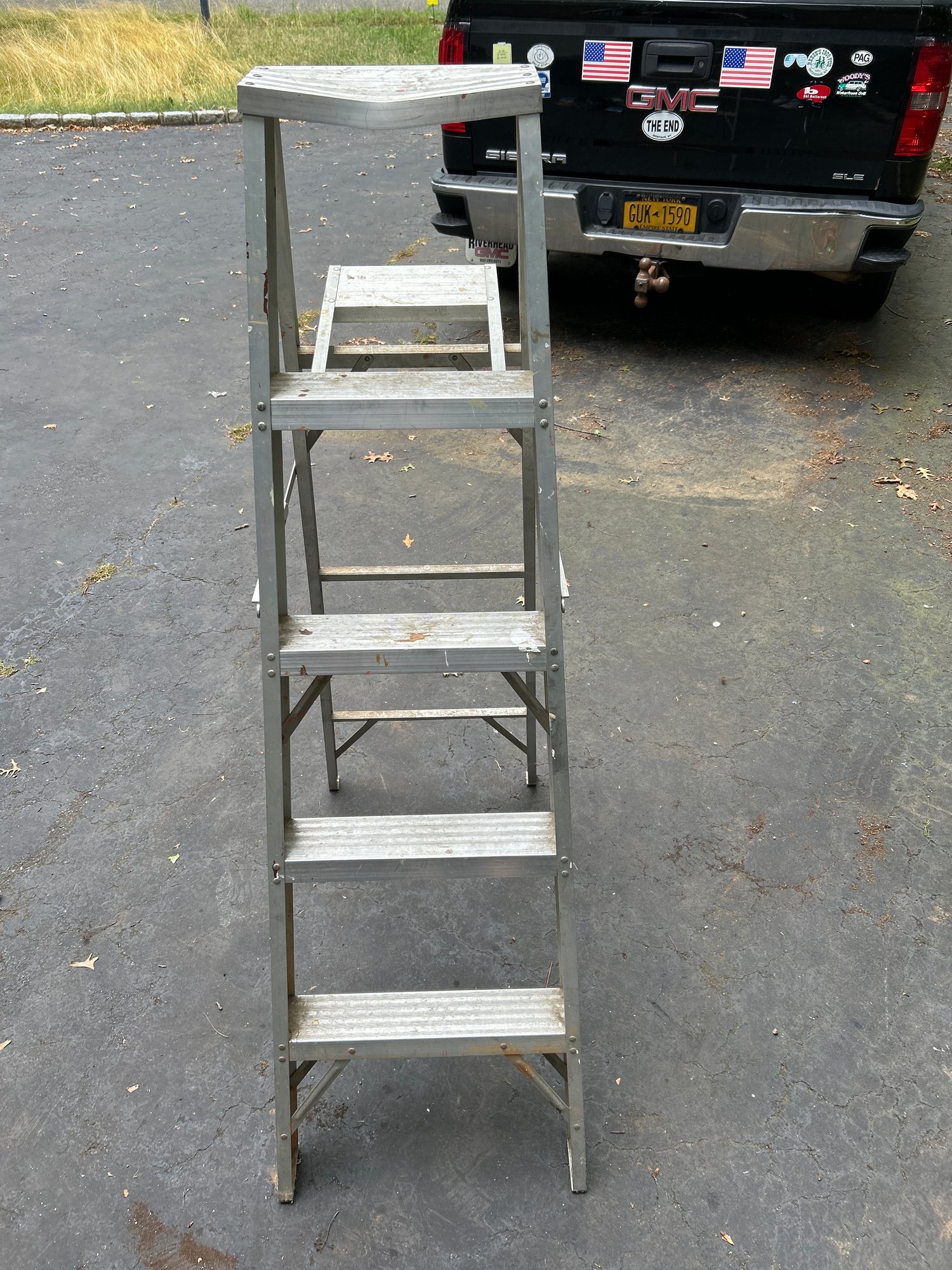 Five Foot Folding Step Ladder Top Step Dented But Your Not Supposed To ...