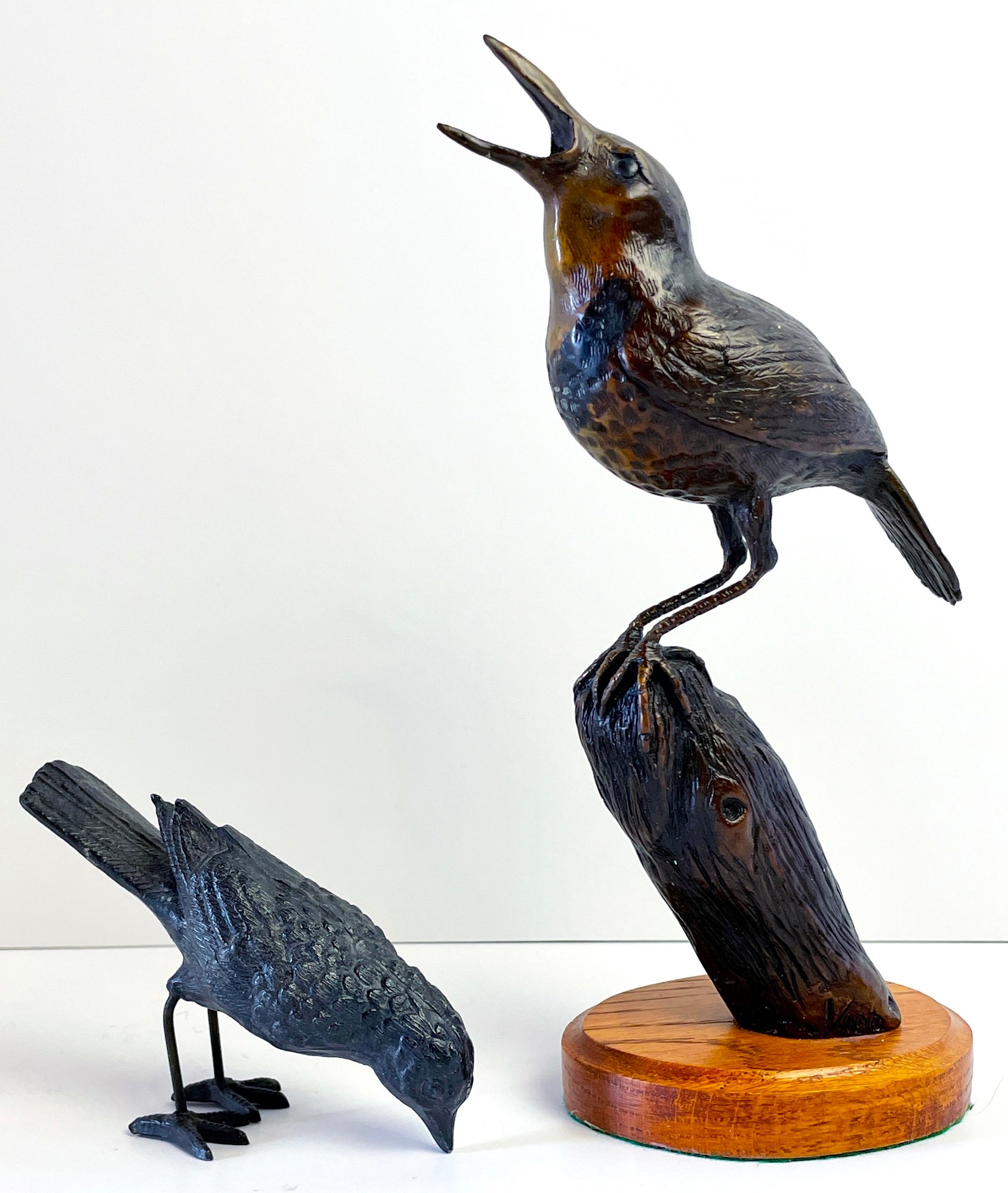 Bird Figurines Including Limited Edition Bronze Signed By Jerry Johnson ...