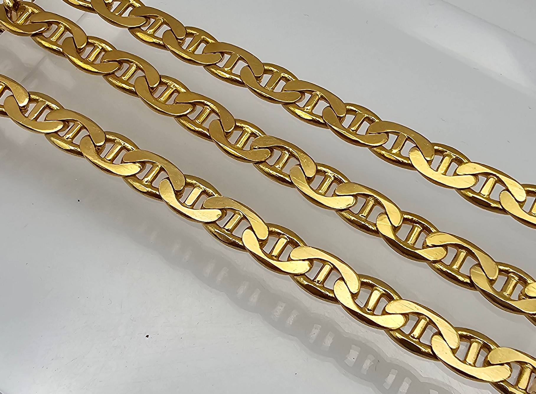 BREV Italy 14K Gold Anchor Link Chain Necklace 54 G #11330 ...