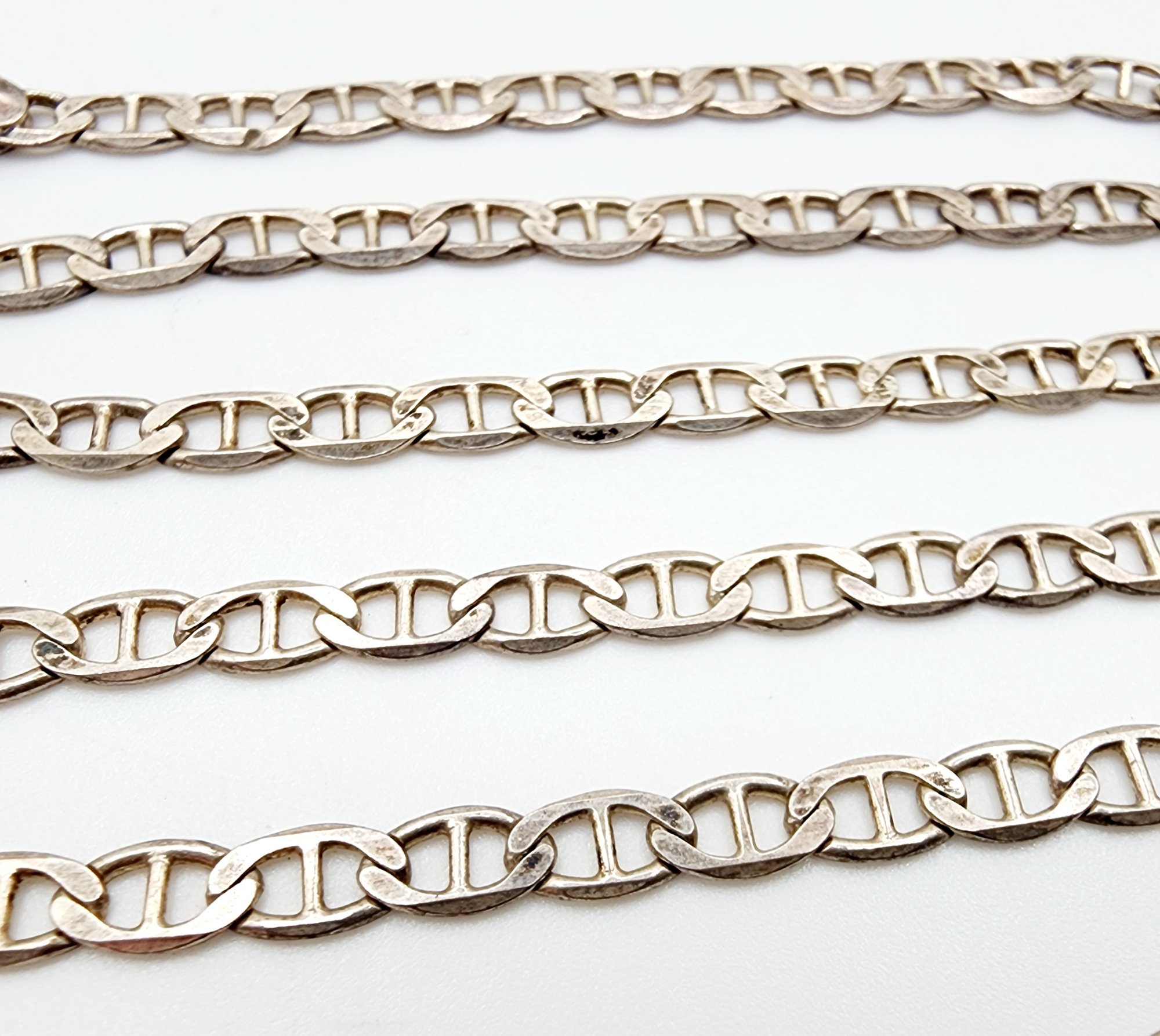 Sterling Silver Flat Mariner Anchor Chain Necklace 7g #24059 ...