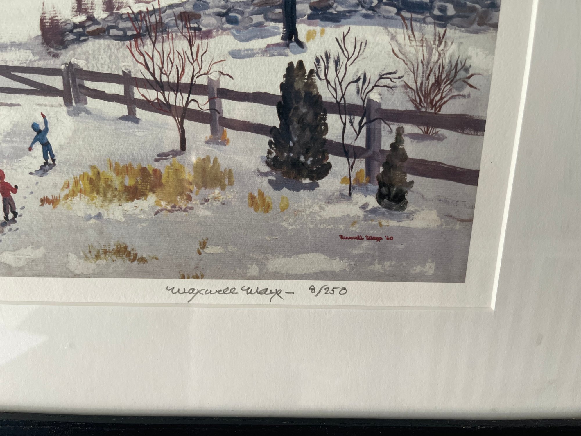 Rare Limited Edition Signed In Pencil And Numbered Maxwell Mays 8/250 Colored Lithograph ...