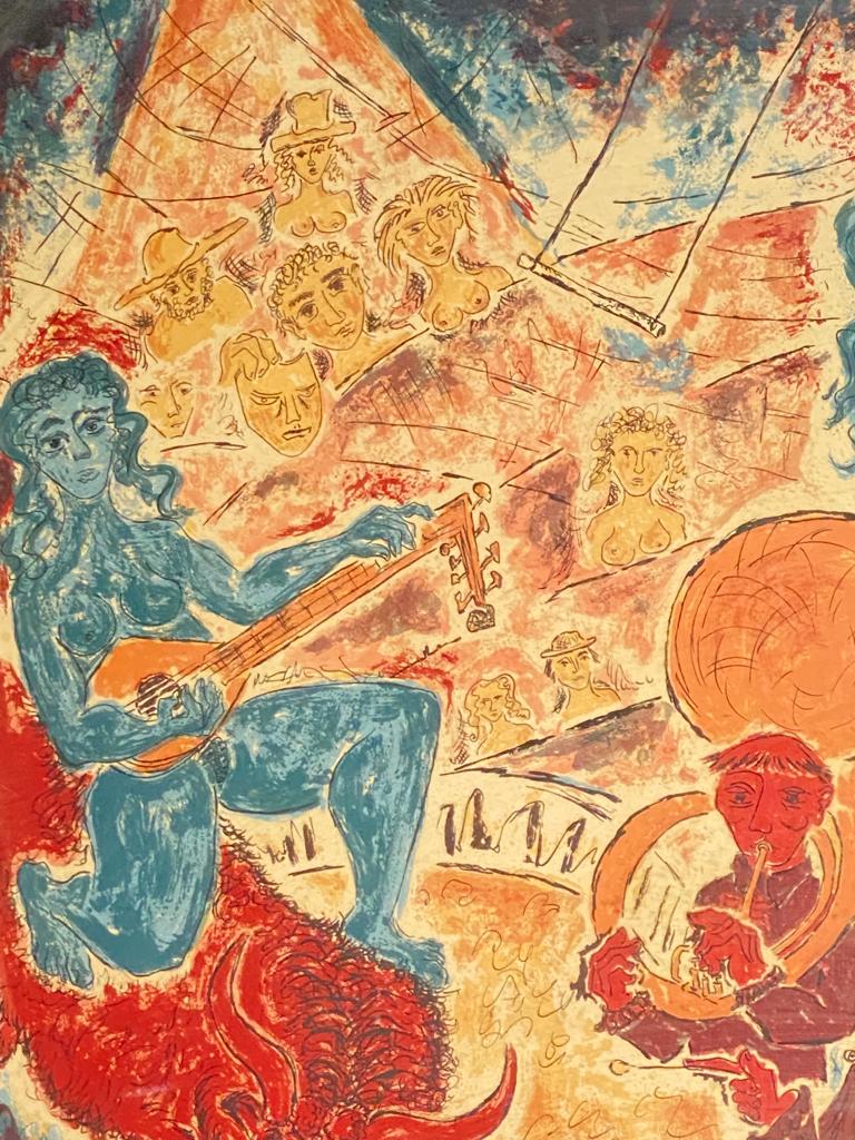 Bob Hamilton Art Attributed Le Cirque De Fellini Lithograph Signed And ...