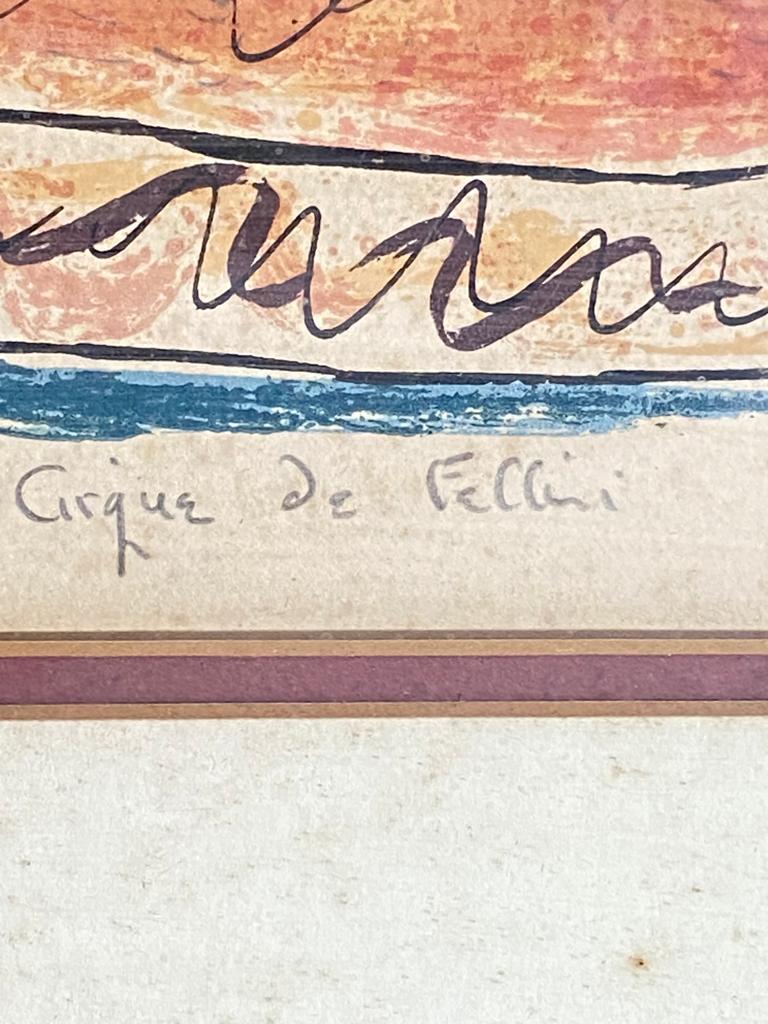 Bob Hamilton Art Attributed Le Cirque De Fellini Lithograph Signed And ...