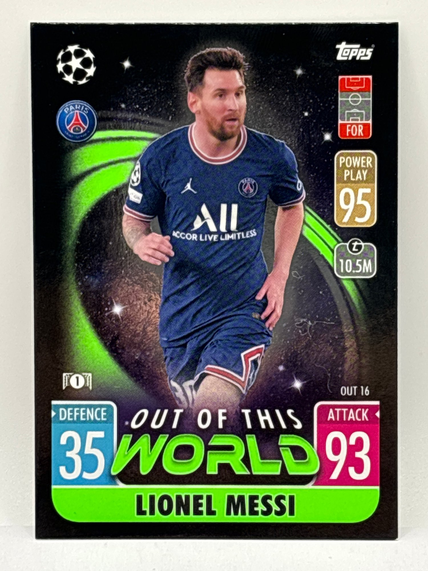 TOPPS MATCH ATTAX LIONEL MESSI OUT OF THIS WORLD #21625 | Auctionninja.com