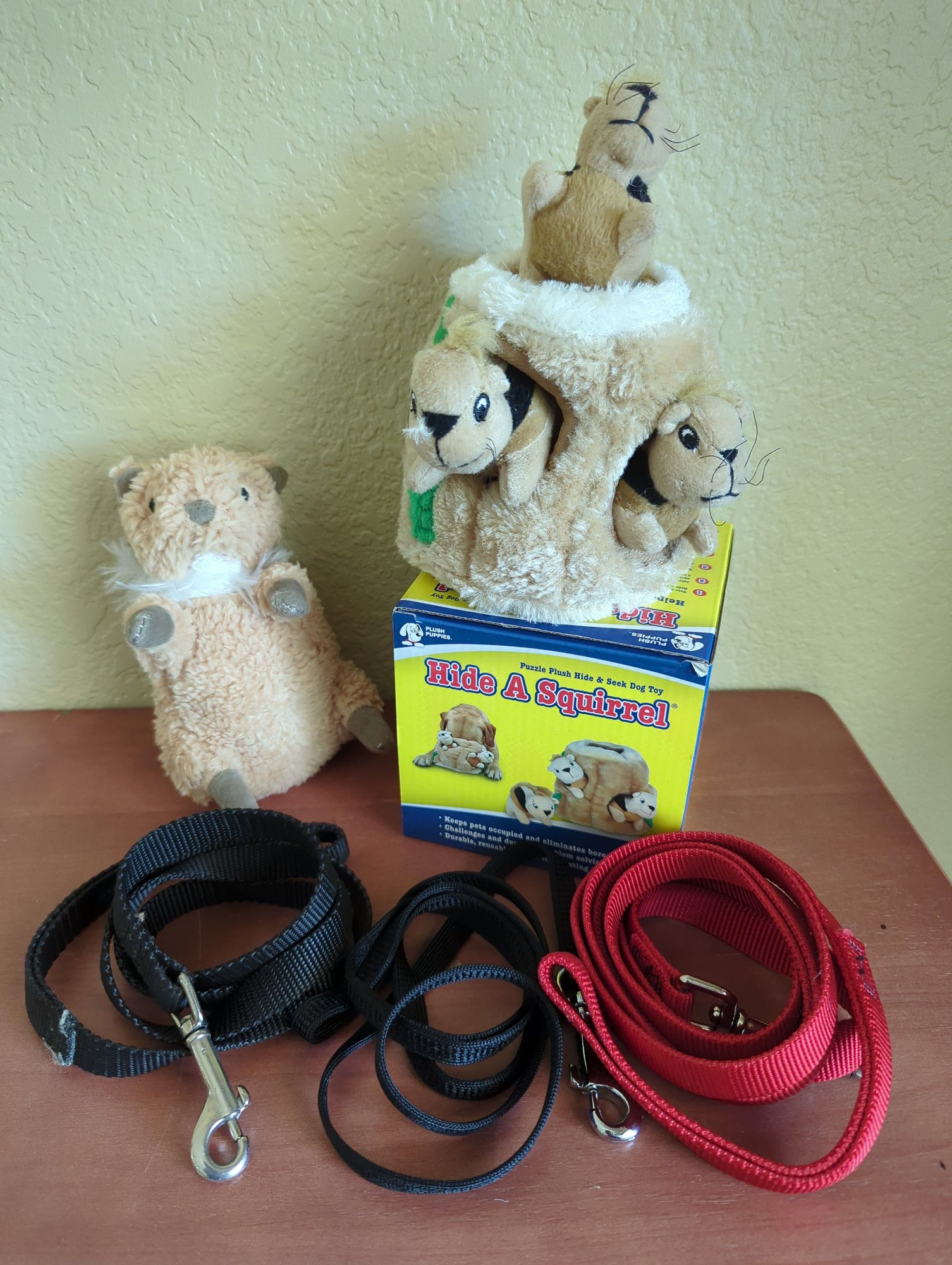 Dog Pet Lot 4 In Stuff Squirrel, Hide A Squirrel Four-piece Stuffed Dog ...