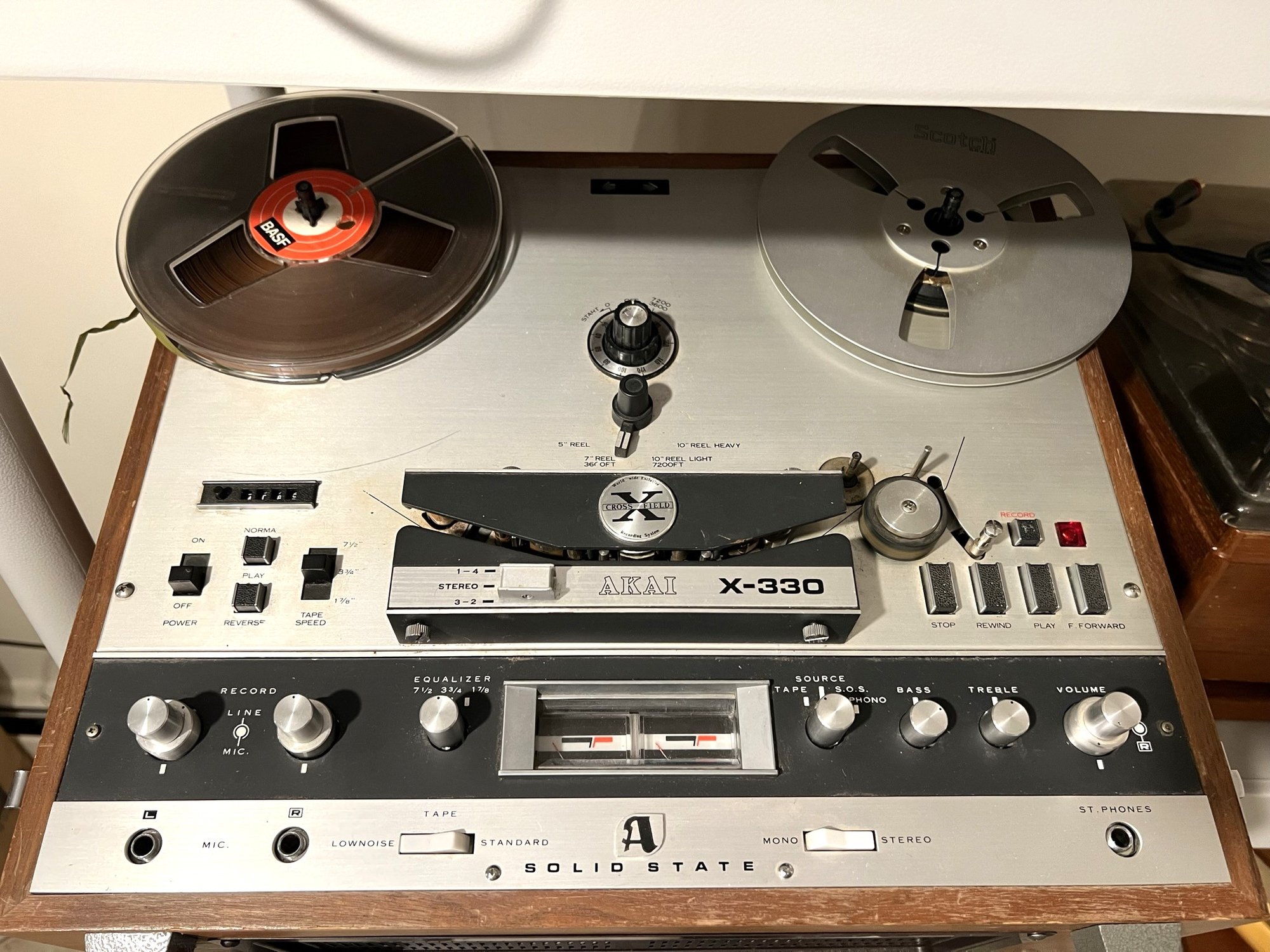 BR/ Vintage Akai Model X-330 Cross Field Reel To Reel Recorder W ...