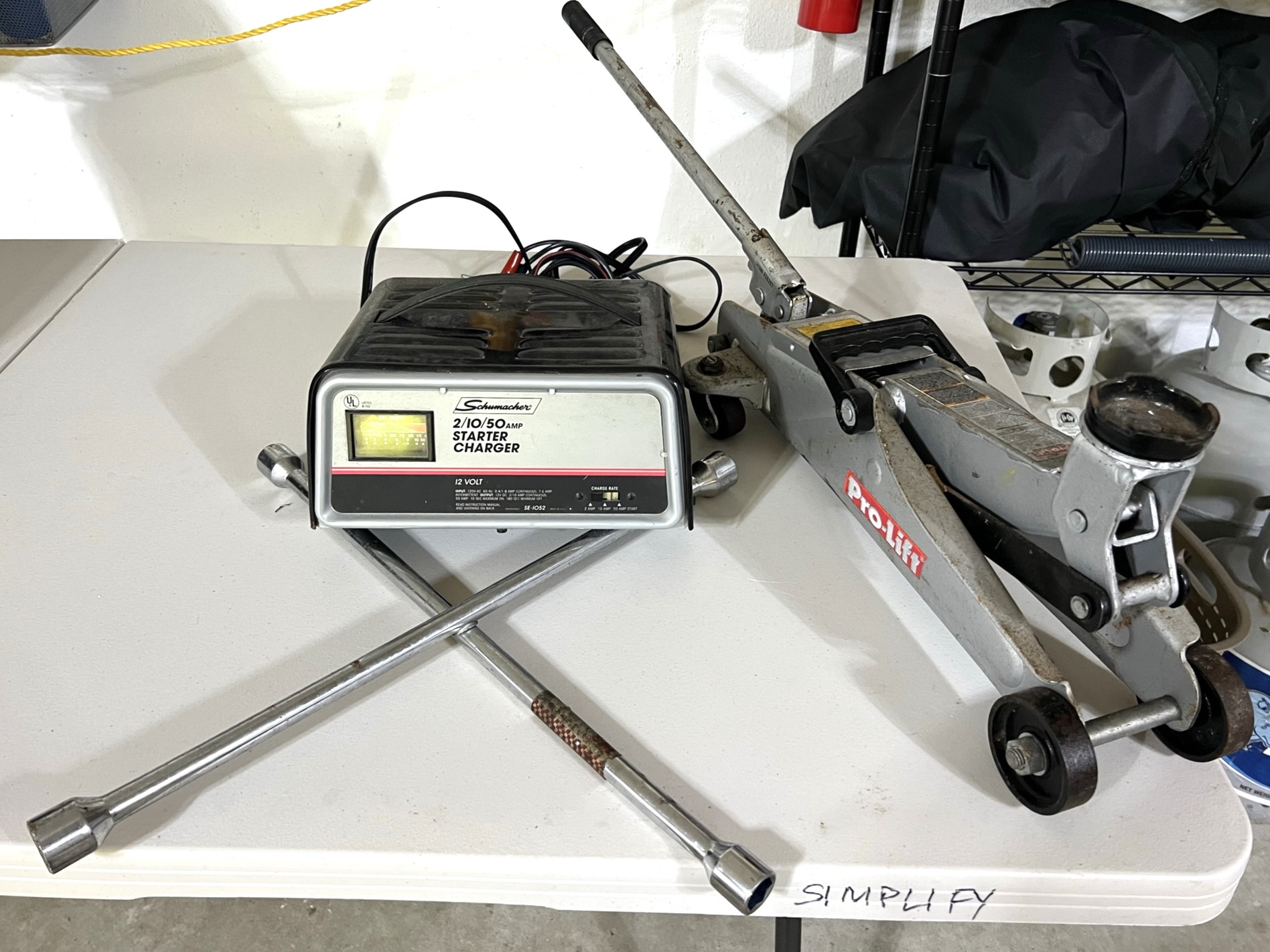 G/ 3 Pc Auto- Shumacher 2,10,50 Amp Starter Charger, Pro-Lift 2 Ton ...