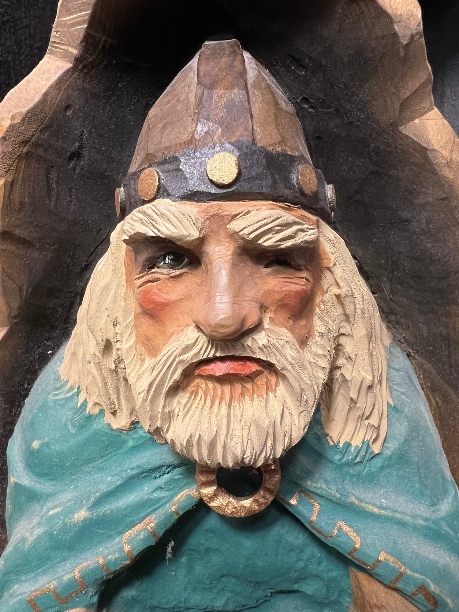 FR/ Awesome Carved By Hand, Large Figure Of Odin By Henning, Norway ...