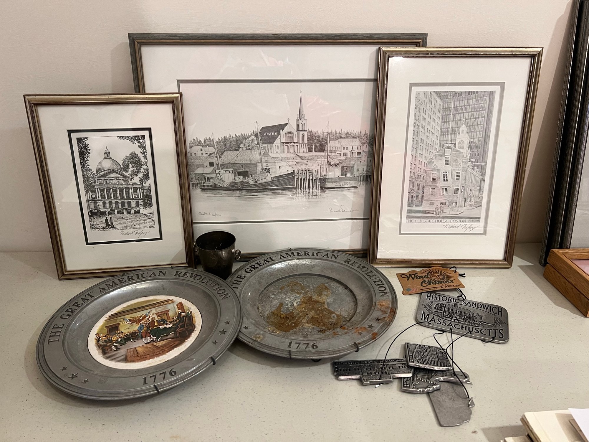 BR/ 3 Framed Black & White Signed Artwork - 2 By Richard Trefrey, 1 By ...