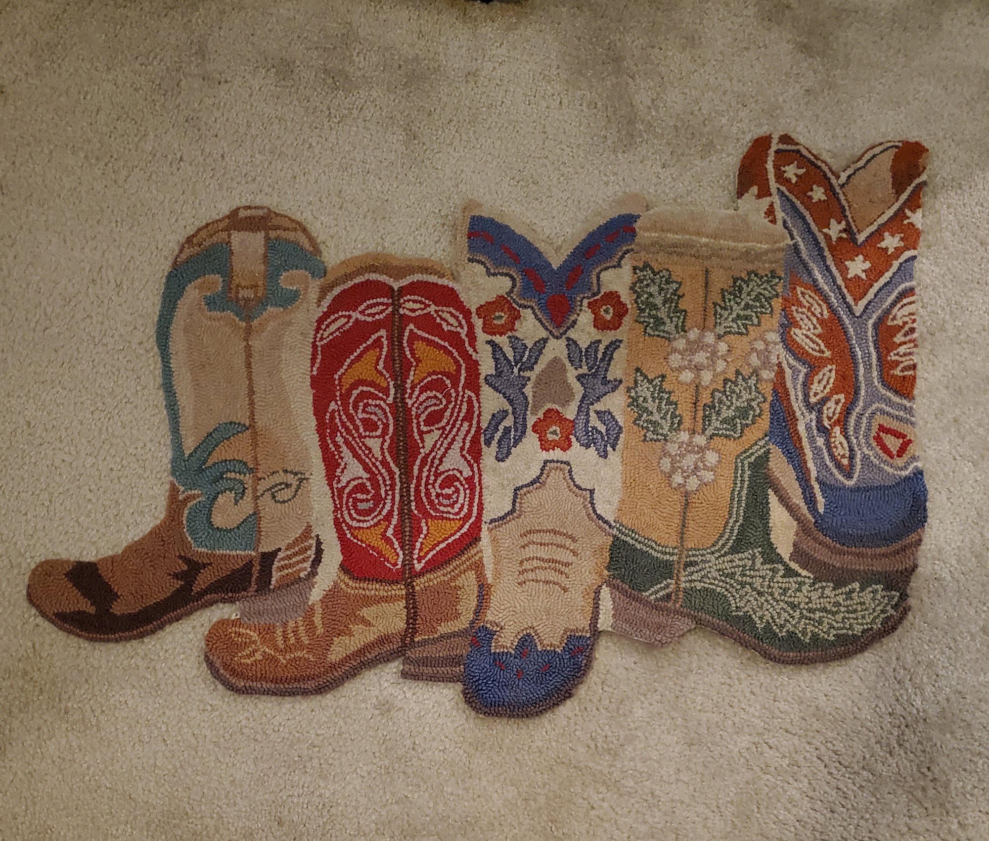 Boots Rug 35"w X 23" H #10846 | Auctionninja.com