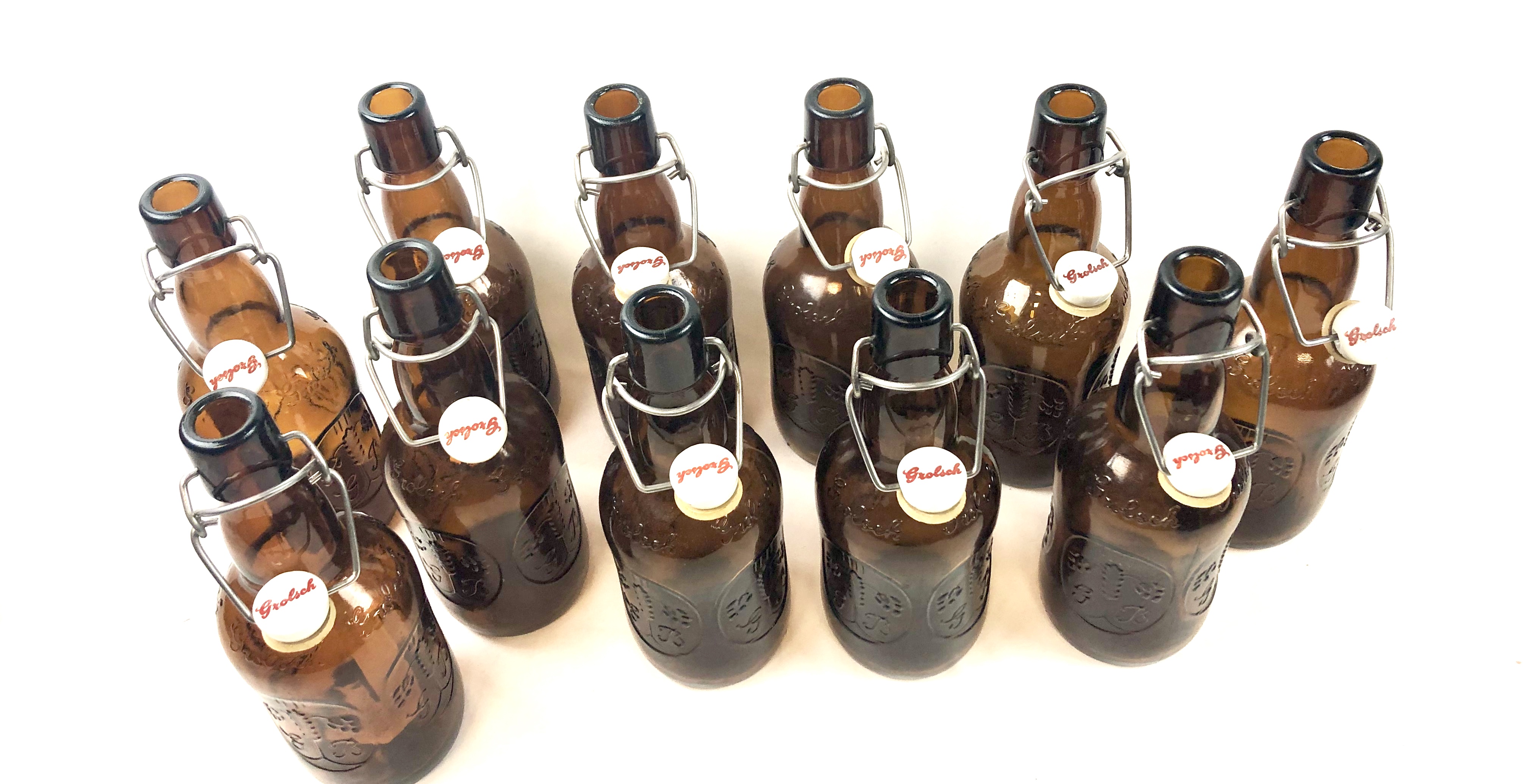 11 Vintage Grolsch Beer Bottles With Porcelain Swing Caps #3503 ...