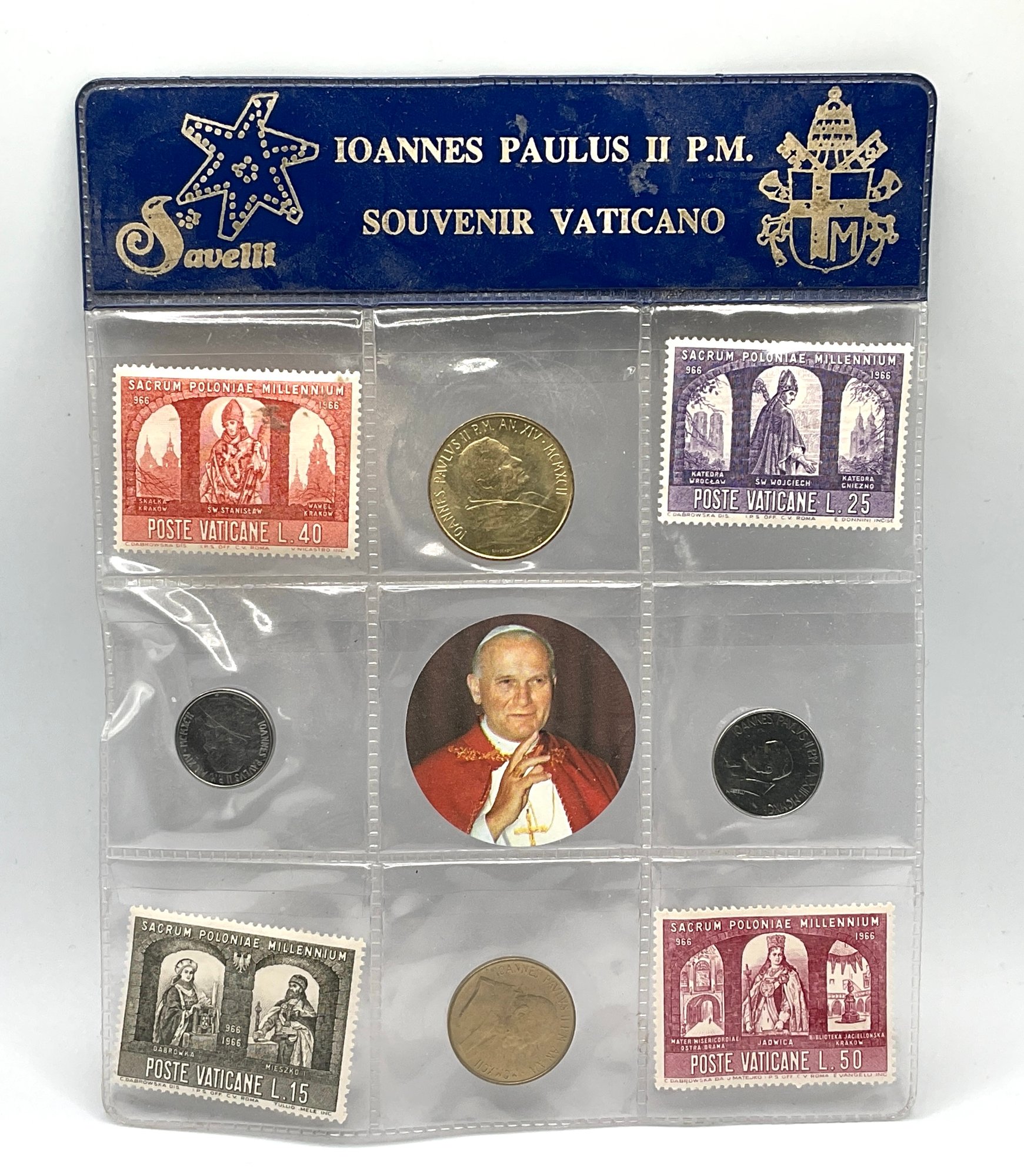 Lot 4- Vintage Savelli Pope John Paul II Souvenir Vatican Stamps ...