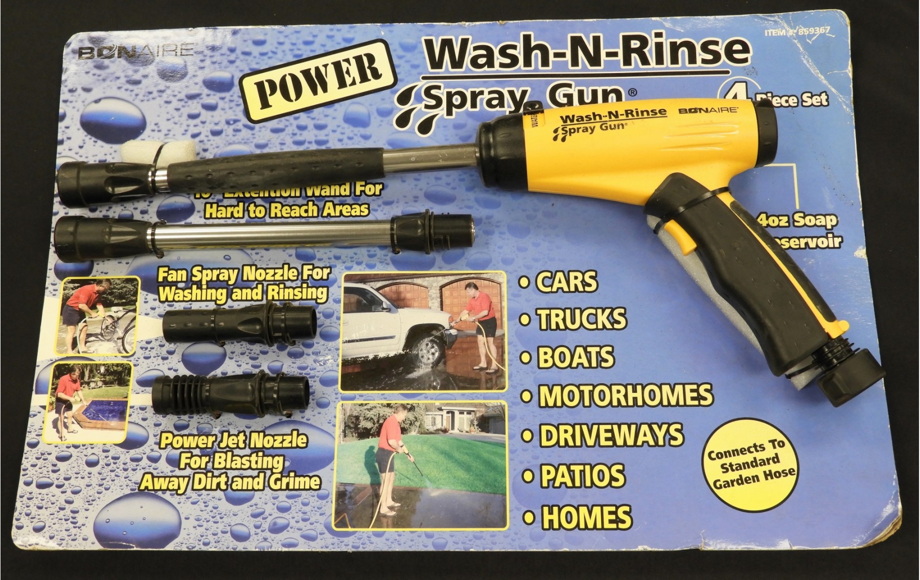 Bonaire Power Wash-N-Rinse Spray Gun - 4 Piece Set #23338 ...