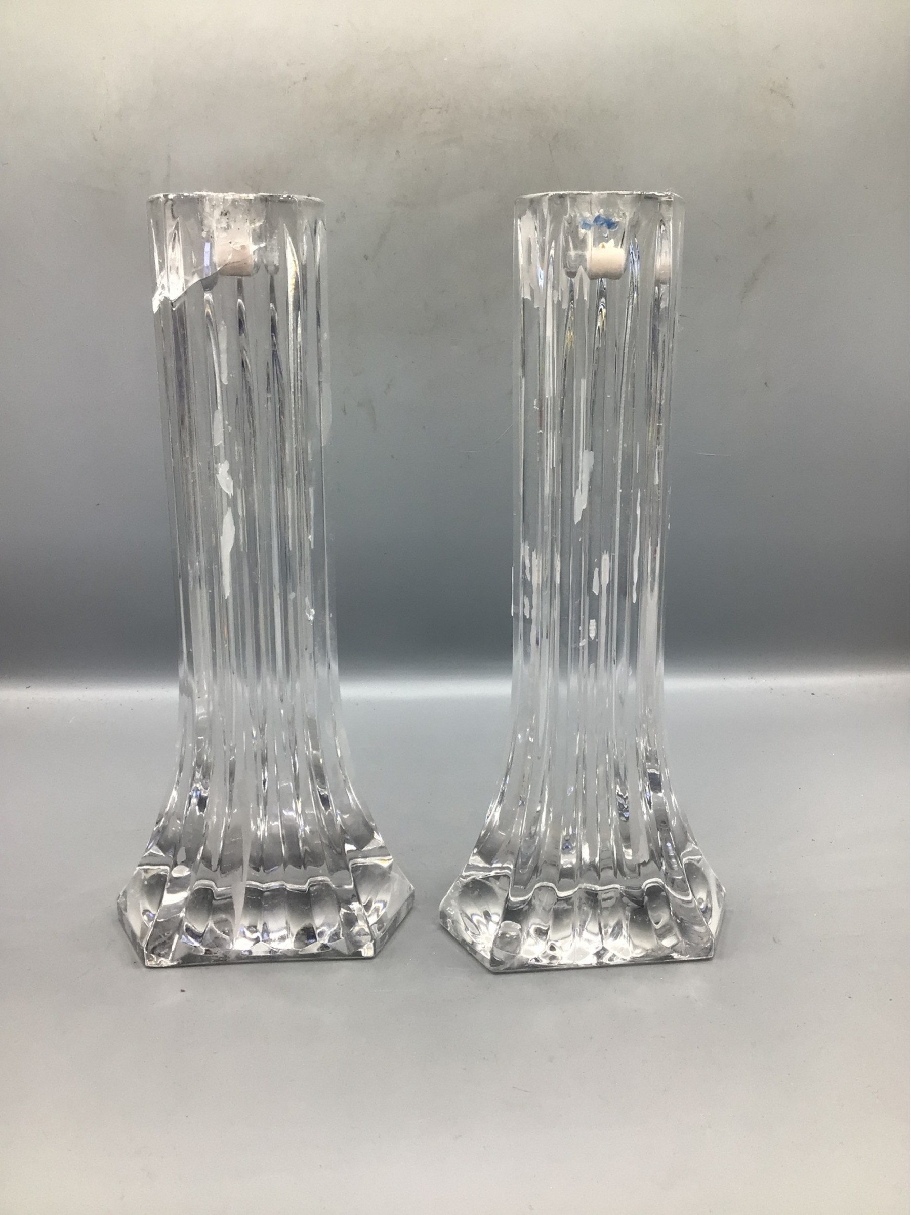 Crystal Candlestick Set - 2 Total #60146 | Auctionninja.com