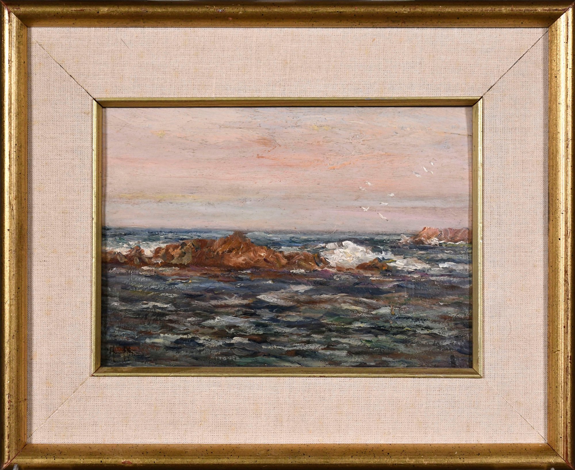 Alfred Addy Oil On Board, Seascape (CTF10) #34845 | Auctionninja.com
