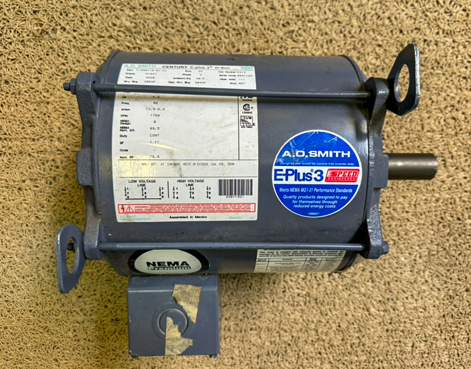 A.O. Smith Century E-Plus 3 AC Motor 230/460V #7954 | Auctionninja.com